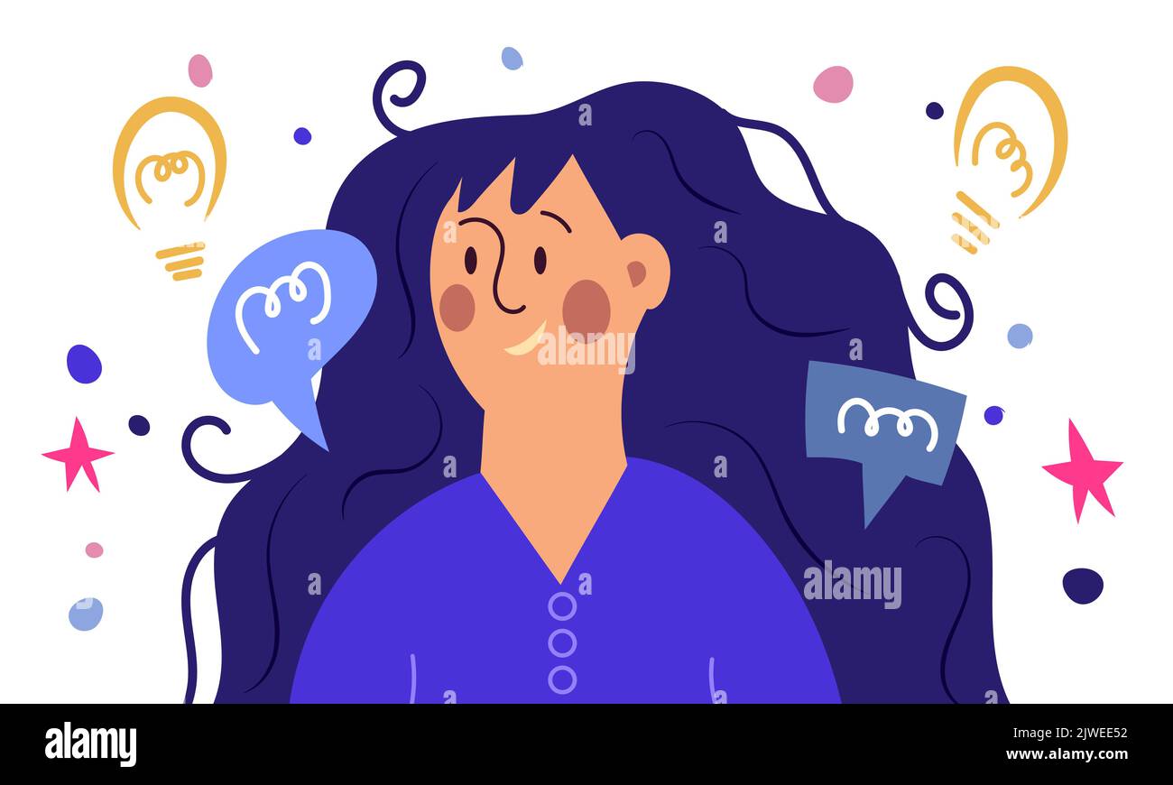 Business marketing and character woman. Digital media work and social ...