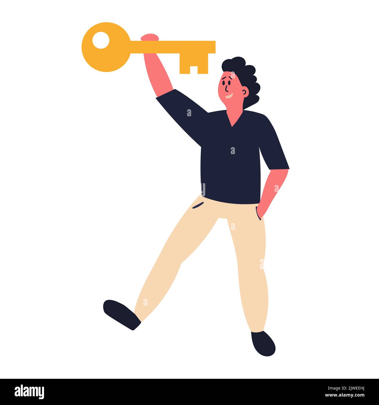 Cartoon character brain lock hi-res stock photography and images - Alamy