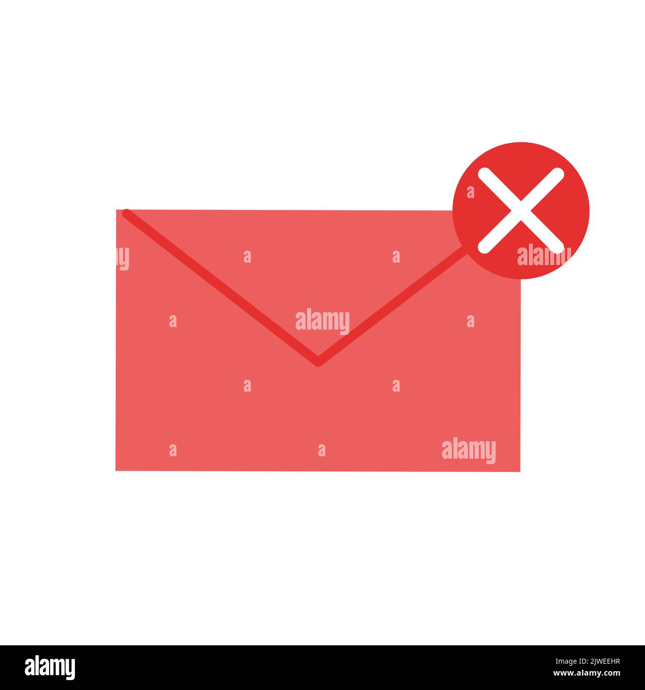 Spam email vector icon illustration and internet sign. Envelope message ...