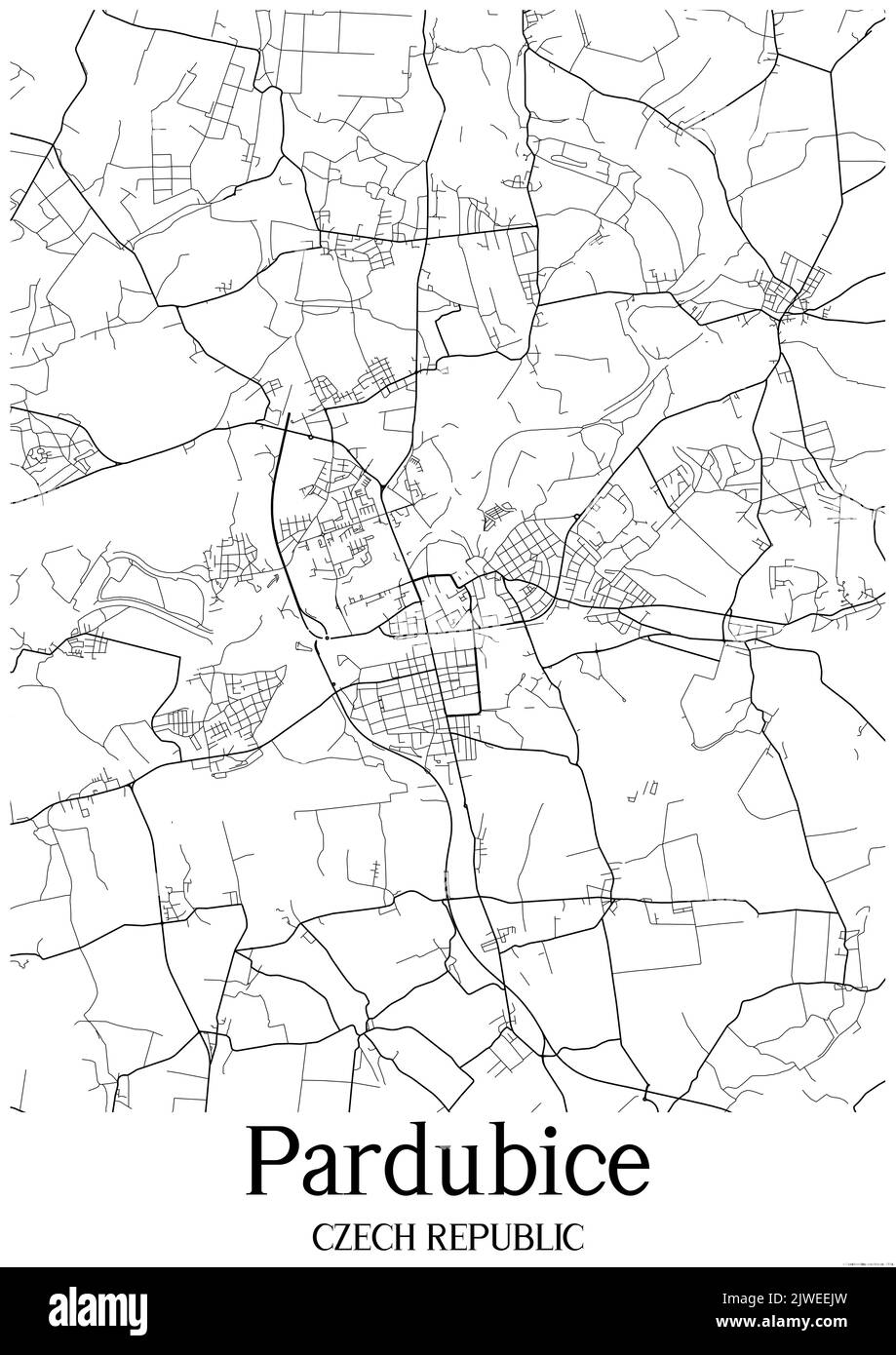Pardubice map hi-res stock photography and images - Alamy