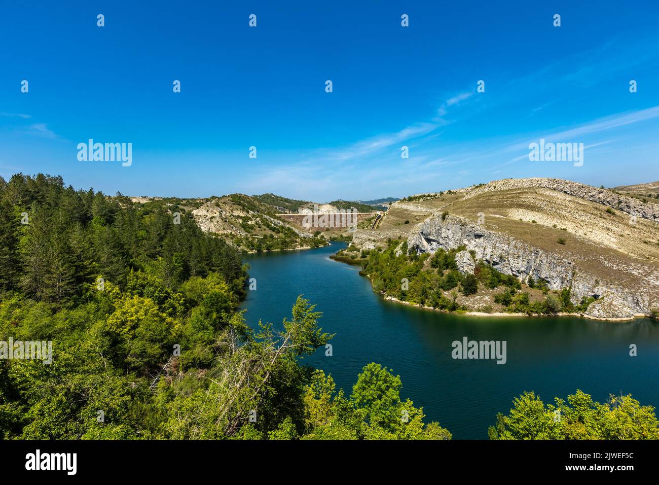 View at Klinje lake near Gacko in Bosnia and Herzegovina Stock Photo ...