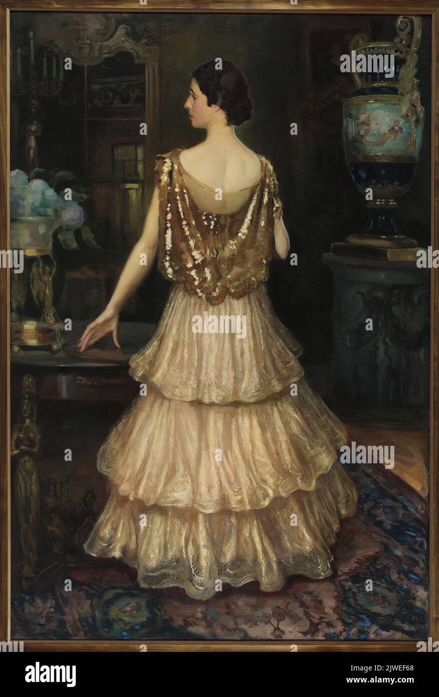 Portrait of Mrs. Gawrońska. Stabrowski, Kazimierz (1869-1929), painter ...