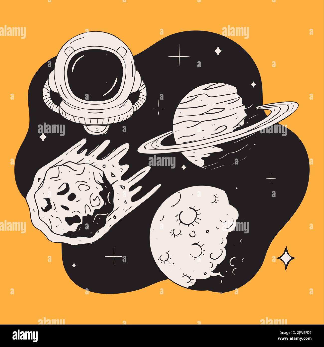 space planet, comet retro Stock Vector Image & Art - Alamy