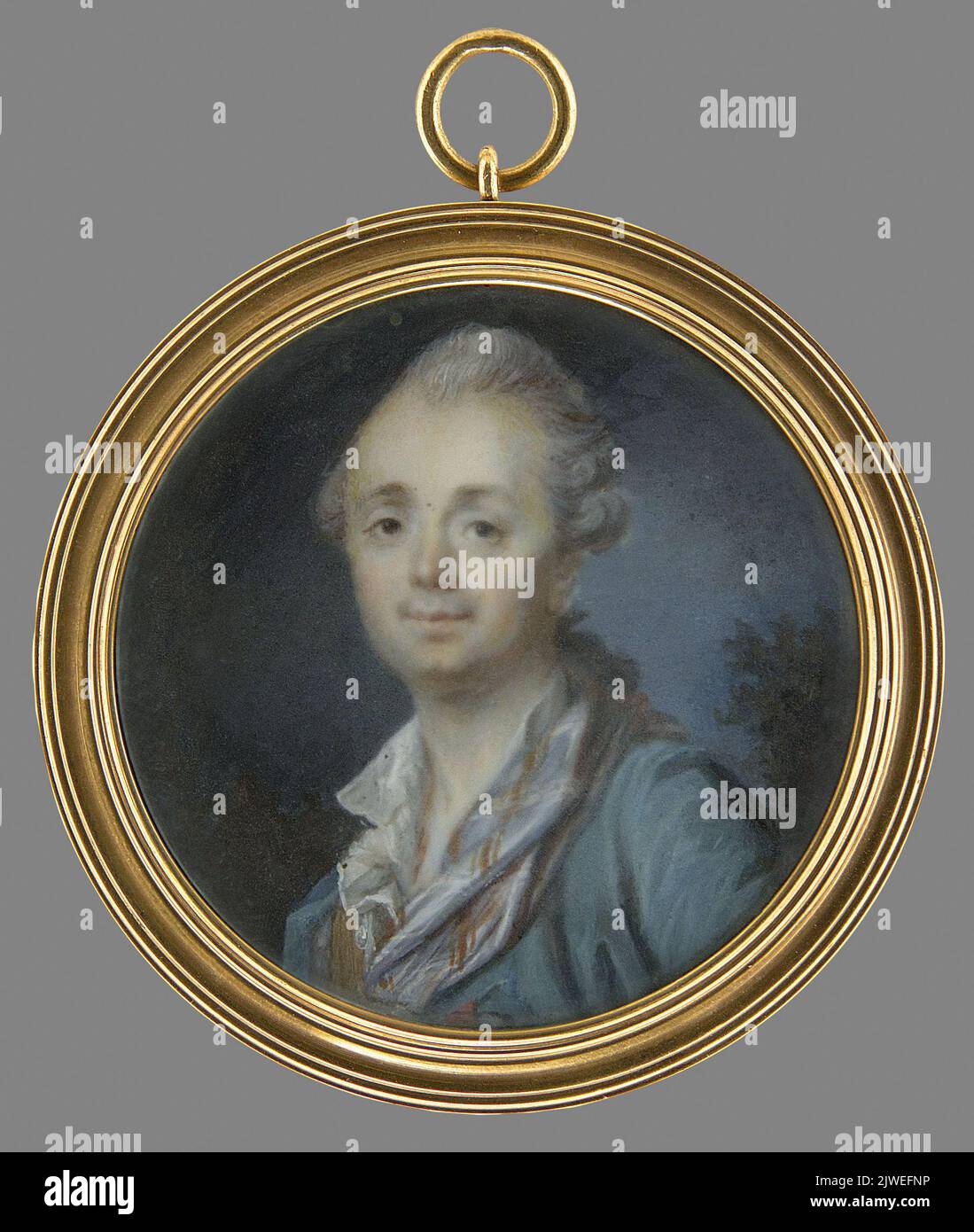 Portret mężczyzny w błękitnym szlafroku. Vestier, Antoine (1740-1824 ...