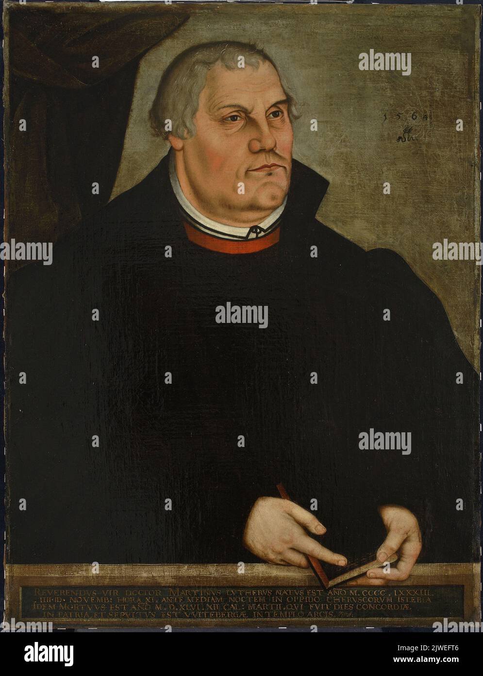 Portrait of Martin Luther. Cranach, Lucas (1515-1586 ; mł.), painter ...
