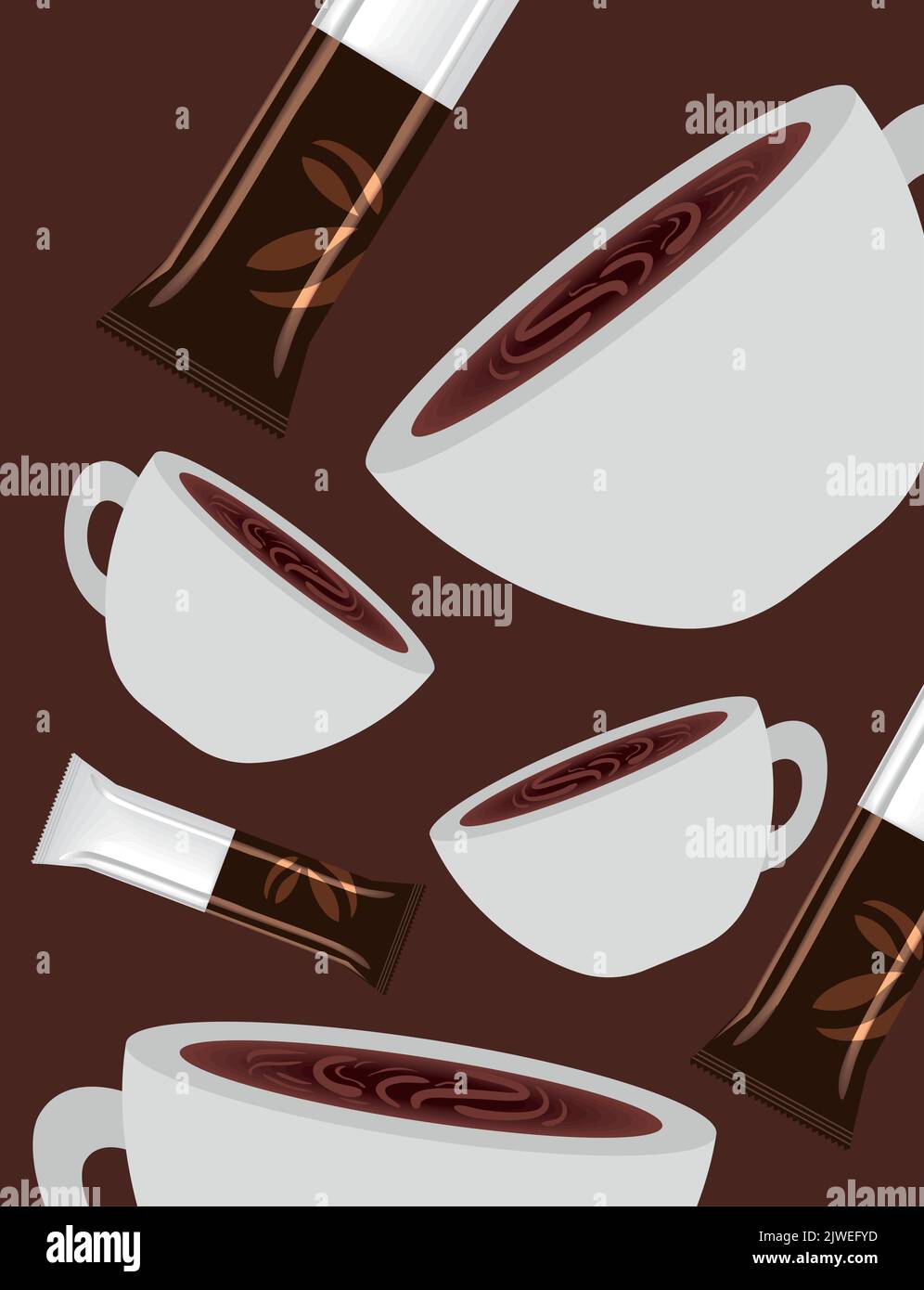 Cups hot chocolate cocoa Stock Vector Images - Alamy