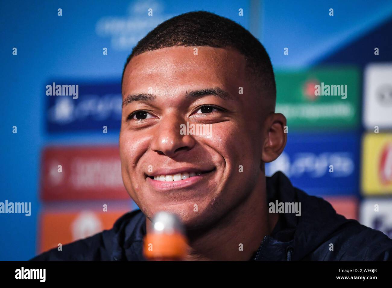 Kylian MBAPPE of PSG during the UEFA Champions League press conference ...