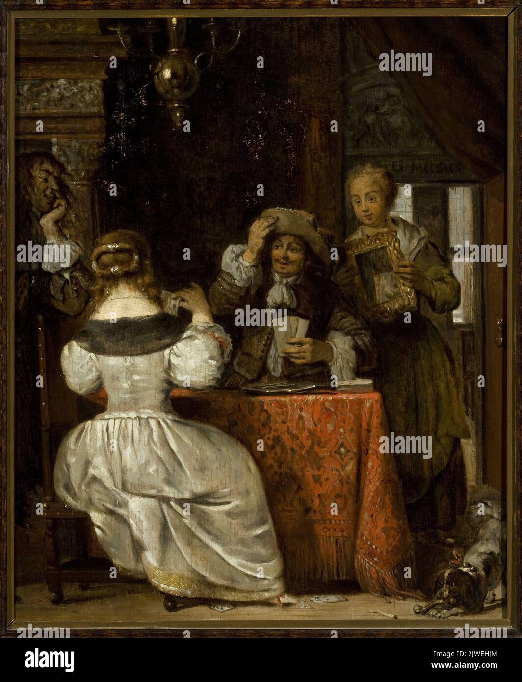 Playing cards. Metsu, Gabriël (1629-1667), imitated author, unknown ...
