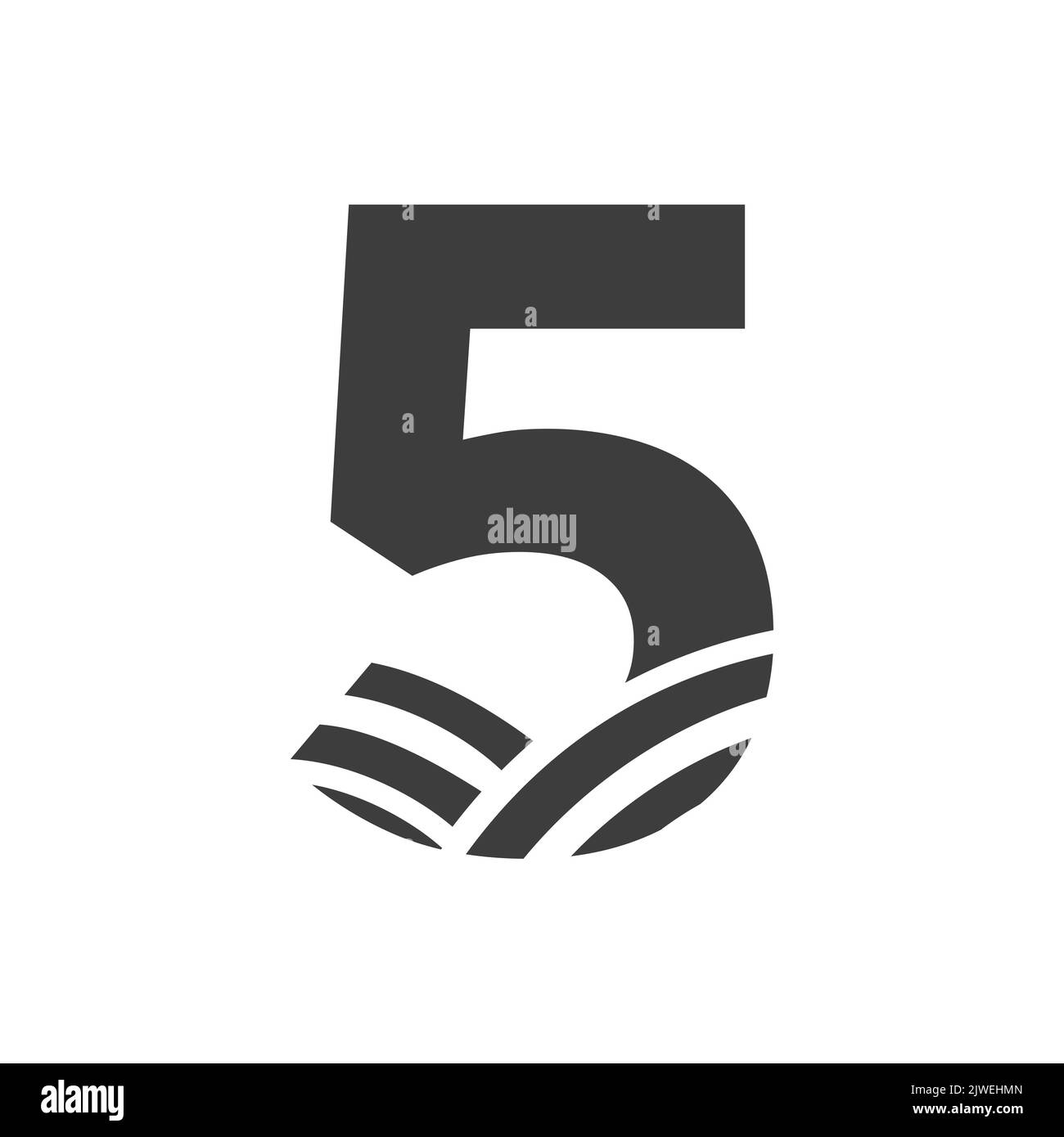 Agriculture Logo On Letter 5 Concept. Farm Logo Based on Alphabet for ...