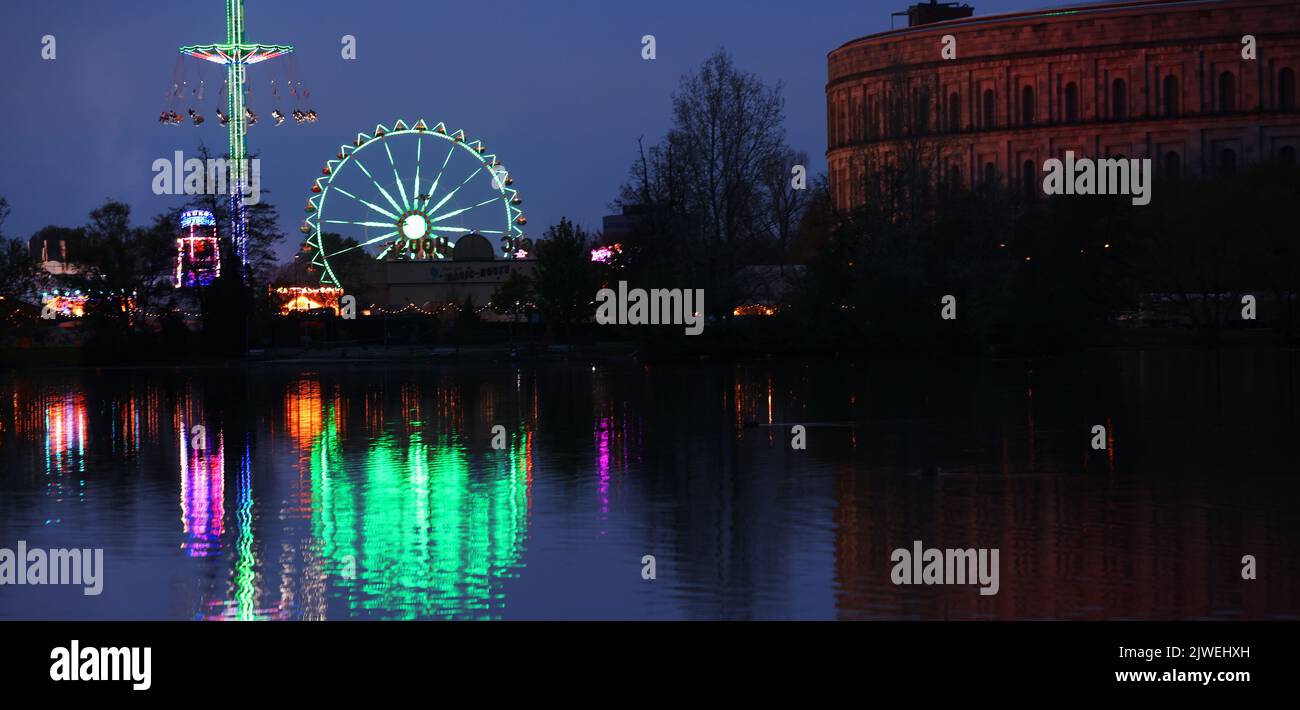 Riesenrad, Nürnberg Volksfest, Nürnberg Riesenrad, Party, Freude, Feier ...
