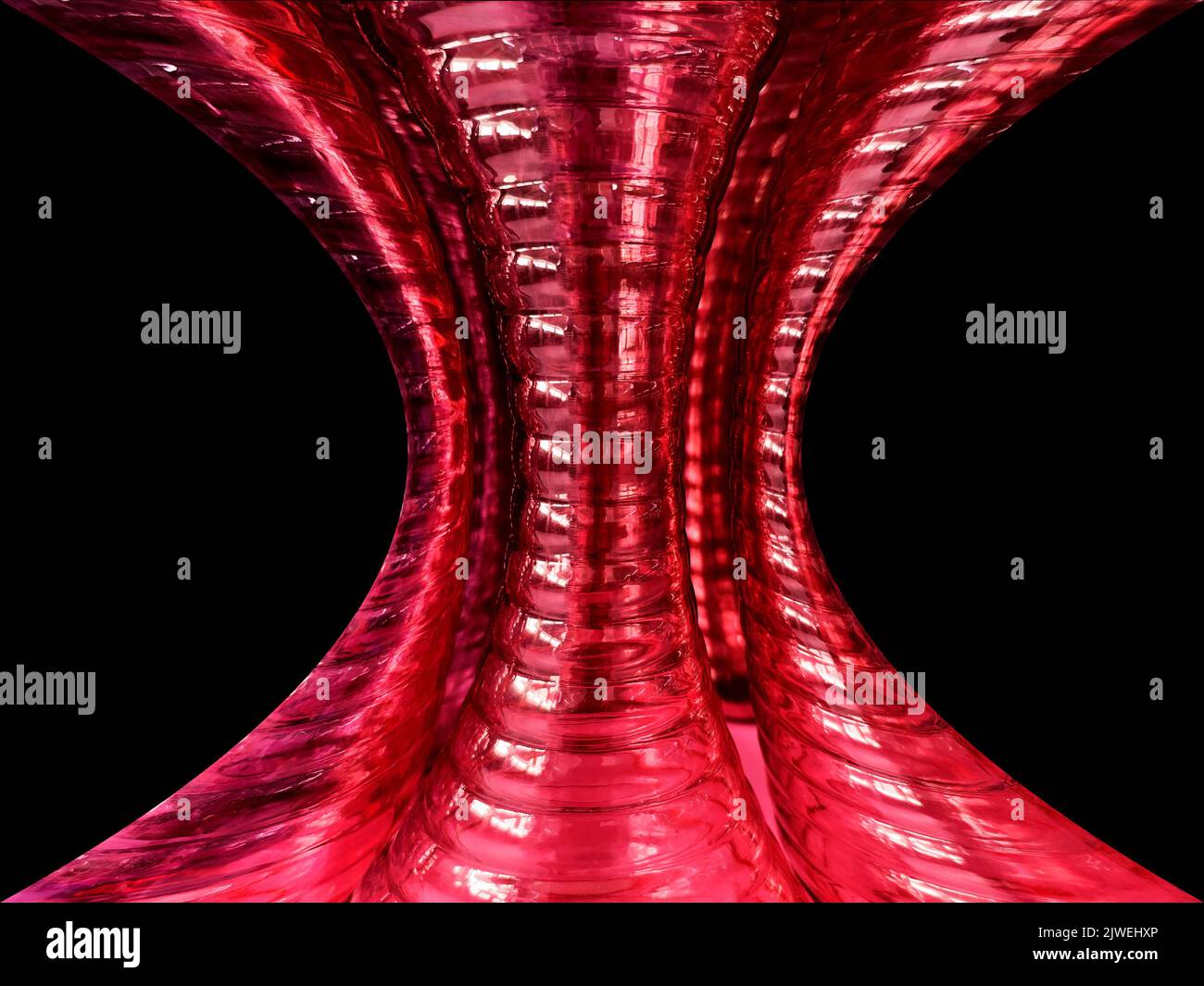 Abstract futuristic red wave landscape on a dark background Stock Photo ...