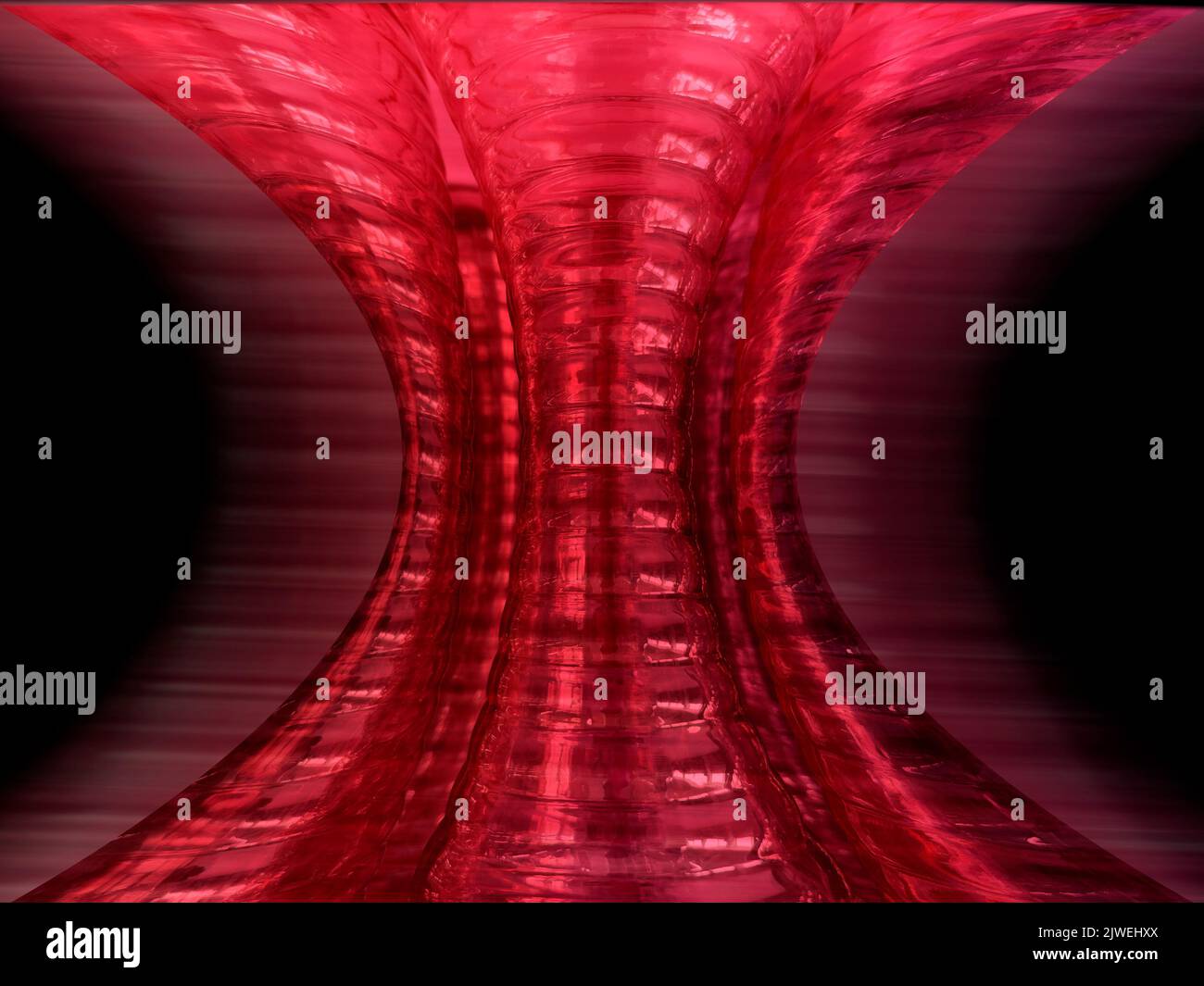 Abstract futuristic red wave landscape on a dark background Stock Photo ...