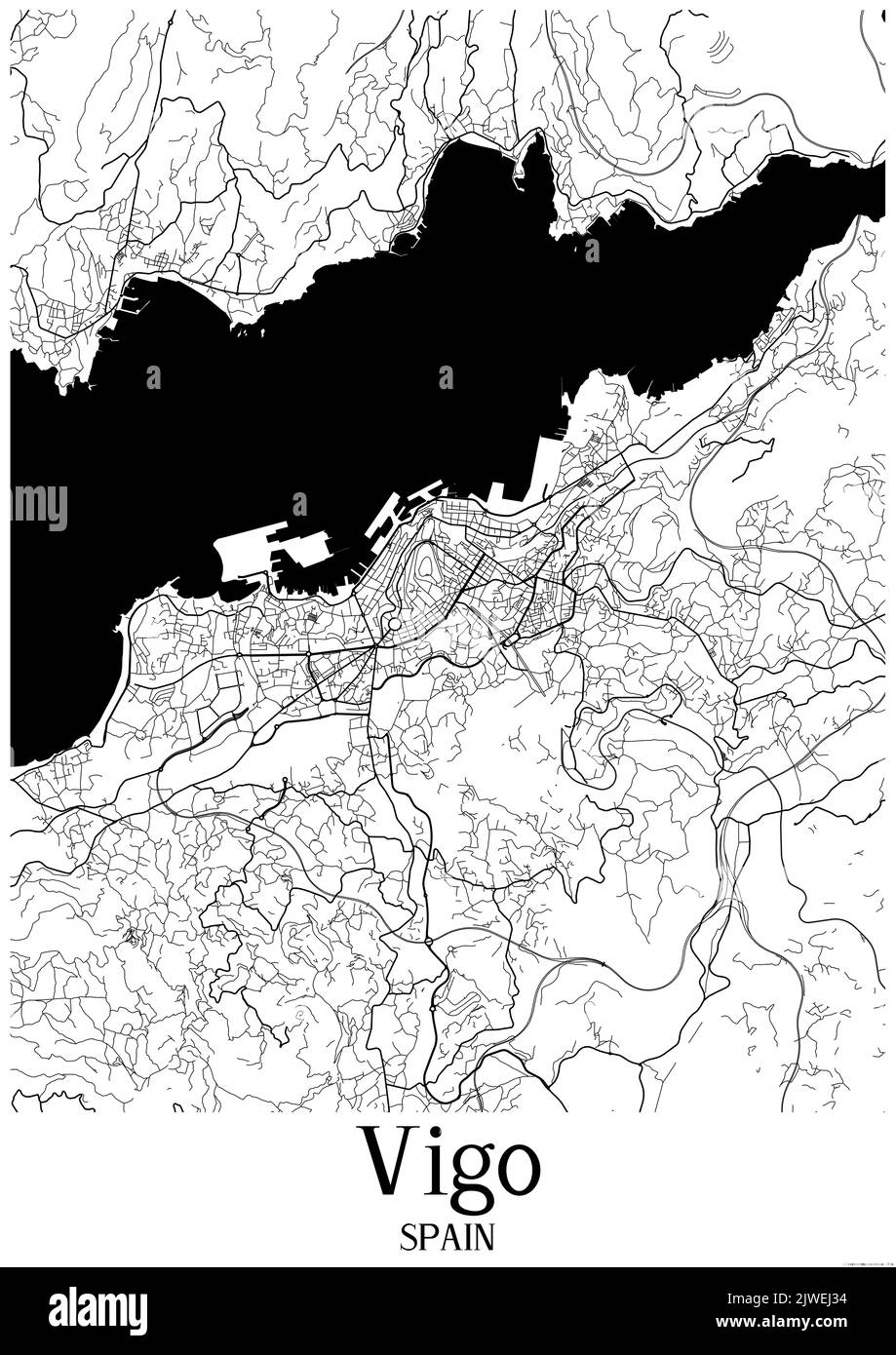 Map of vigo Black and White Stock Photos & Images - Alamy