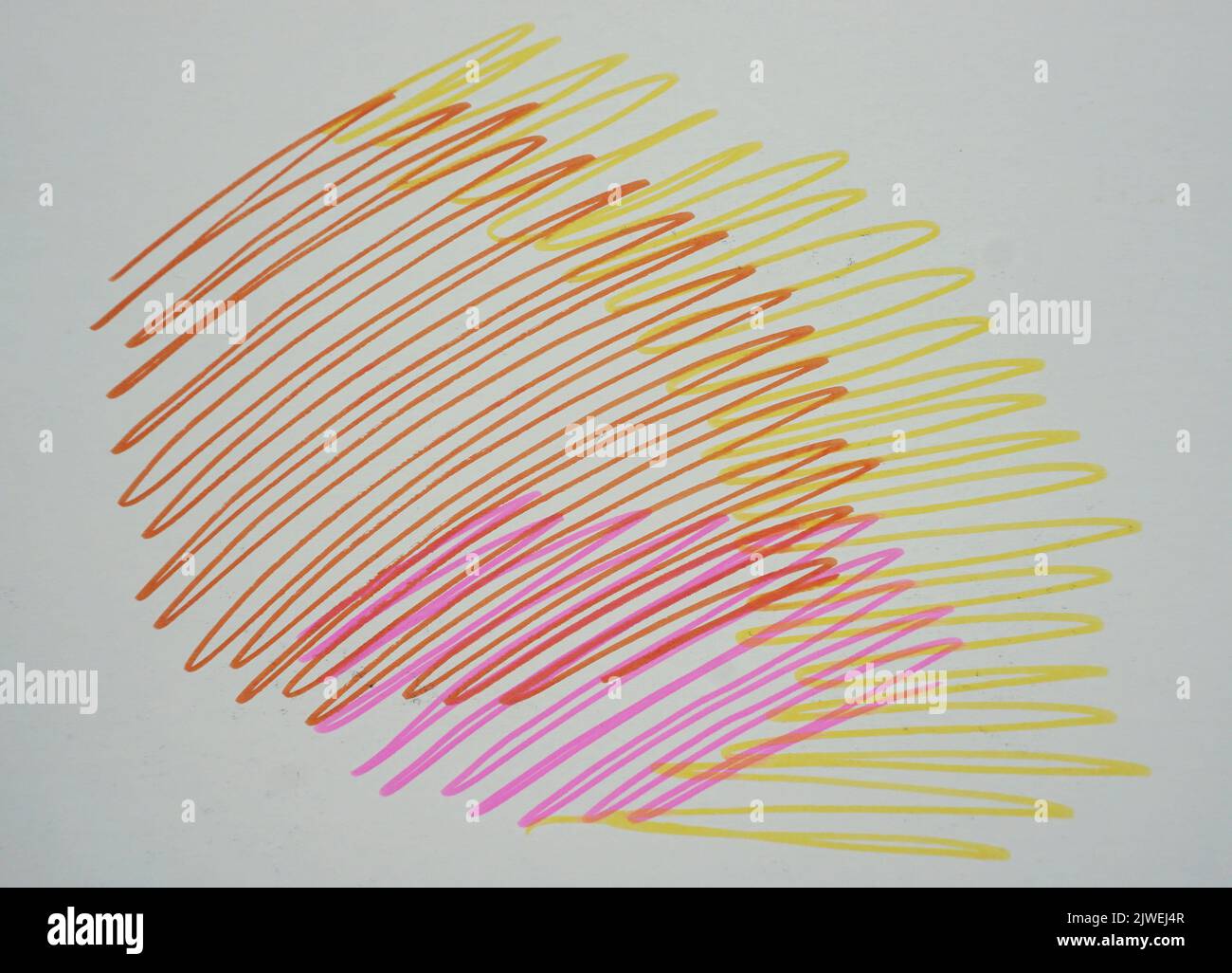 Practice drawing colored lines with Copic marker, curves, straight ...