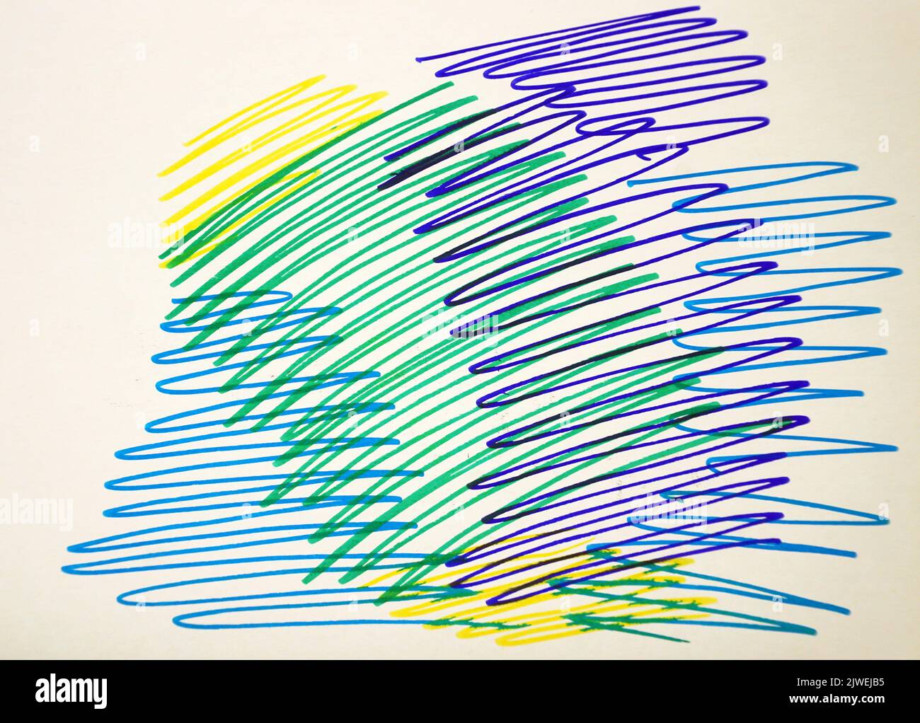 Practice drawing colored lines with Copic marker, curves, straight ...