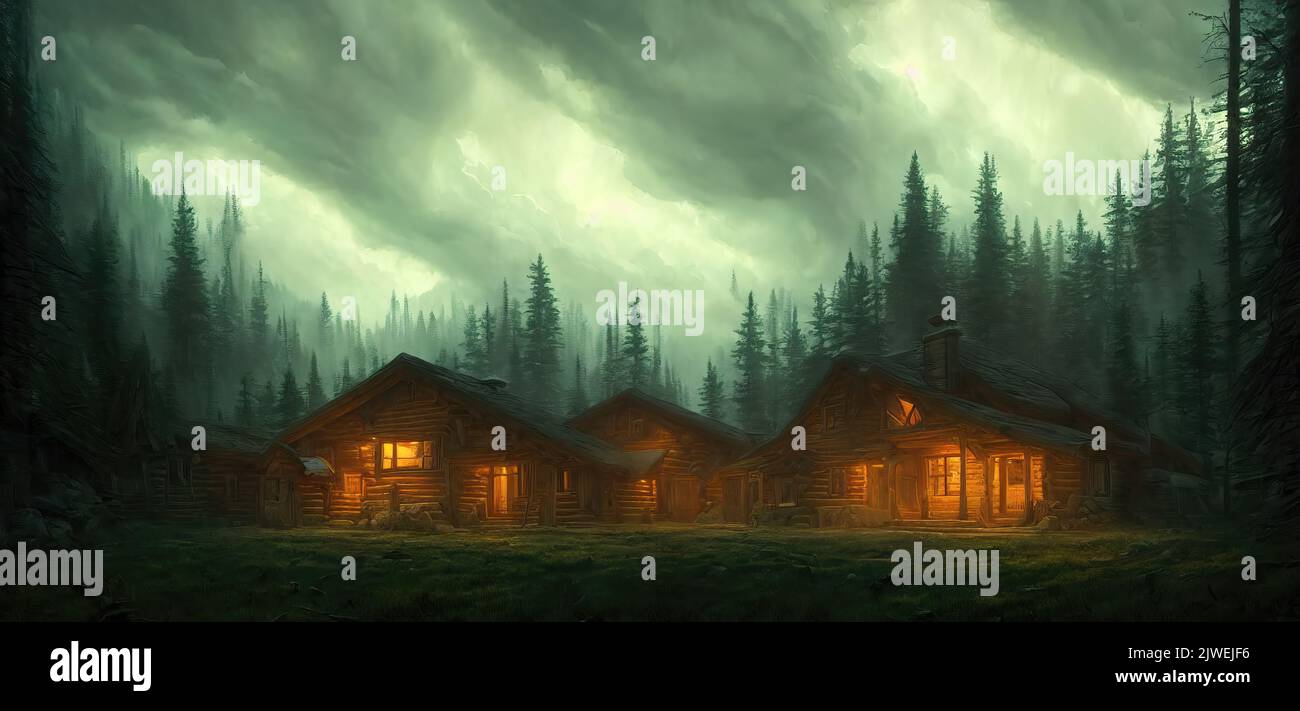 Scary houses woods hi-res stock photography and images - Alamy