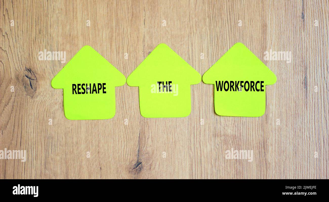 Reshape the workforce and support symbol. Concept words Reshape the ...
