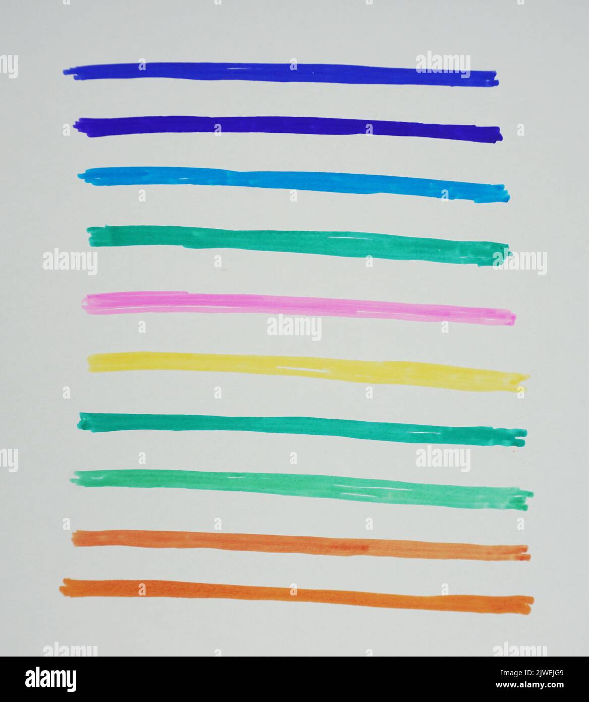 Practice drawing colored lines with Copic marker, curves, straight ...