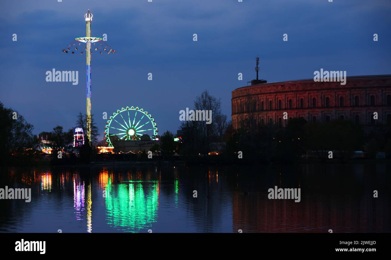 Riesenrad, Nürnberg Volksfest, Nürnberg Riesenrad, Party, Freude, Feier ...