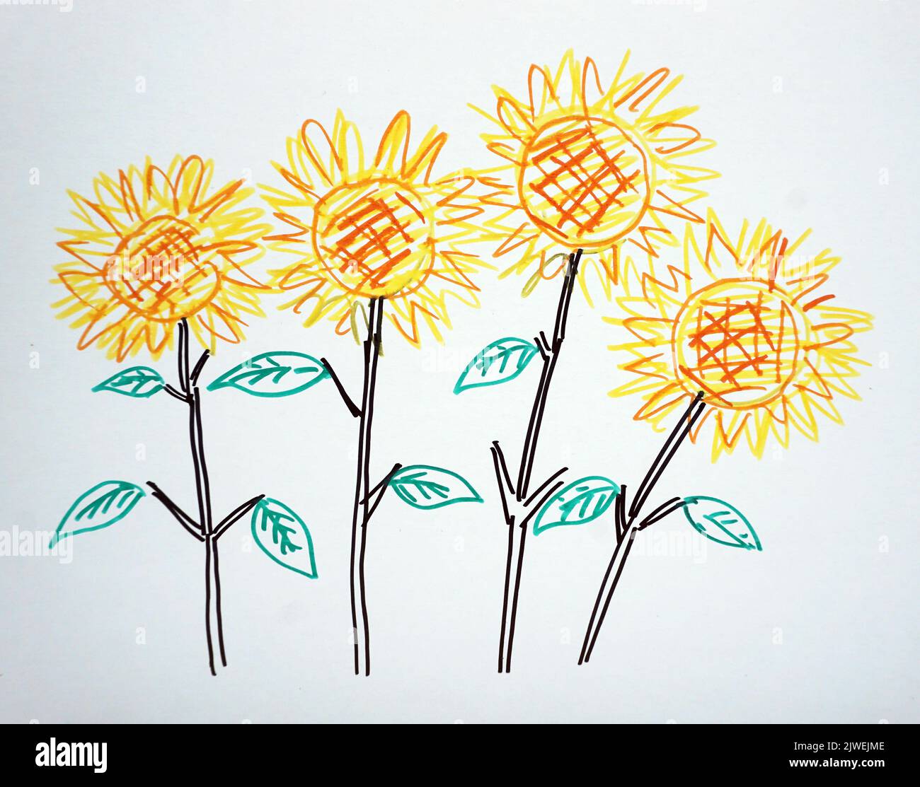 Practice drawing colored lines with Copic marker, curves, straight ...