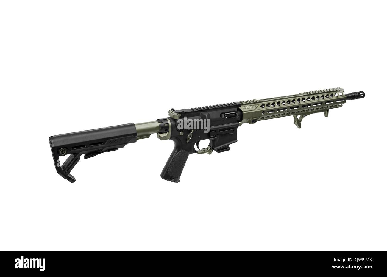 Modern automatic rifle isolated on white background. Weapons for police ...