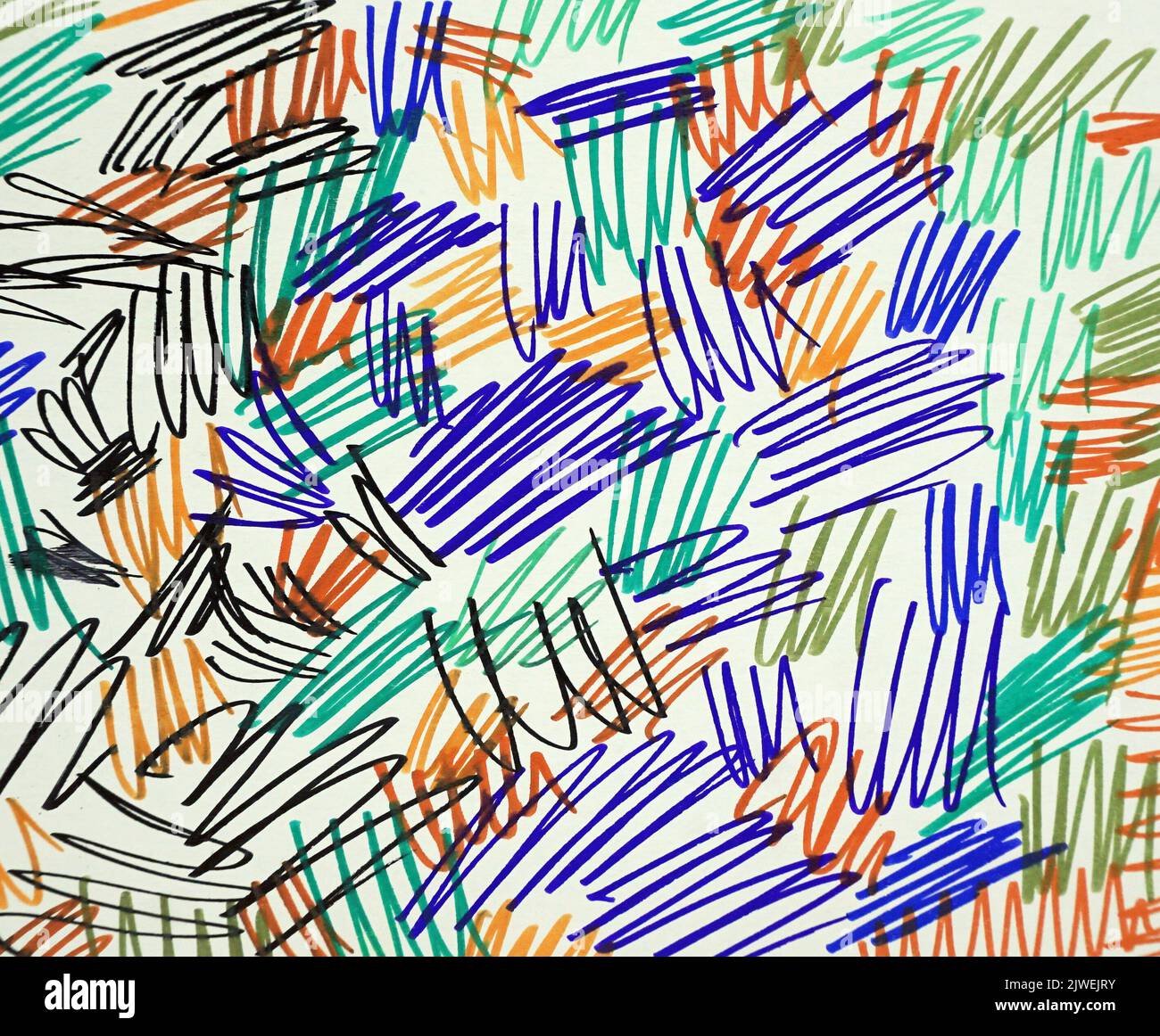 Practice drawing colored lines with Copic marker, curves, straight ...