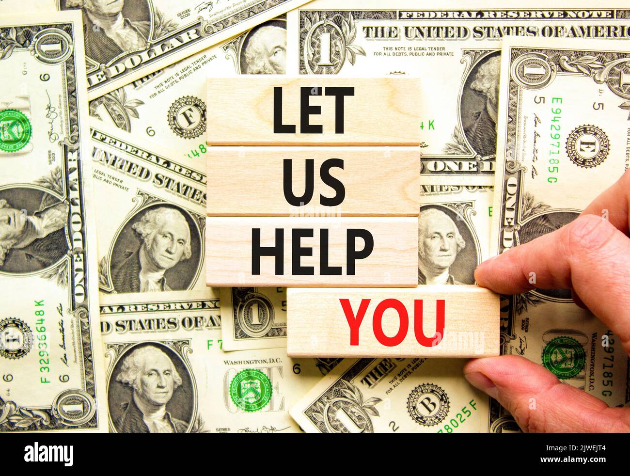 Support and let us help you symbol. Concept words Let us help you on ...
