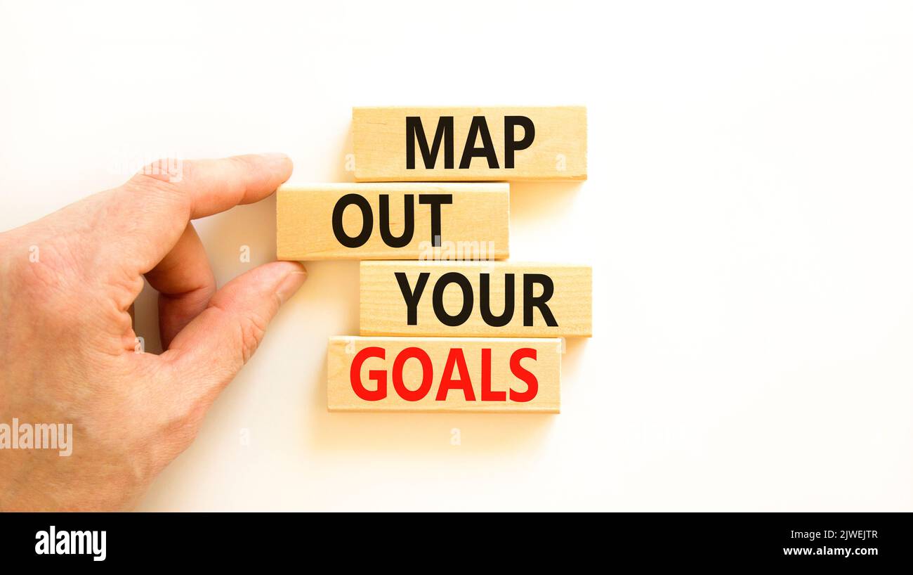 Support and map out your goals symbol. Concept words Map out your goals ...