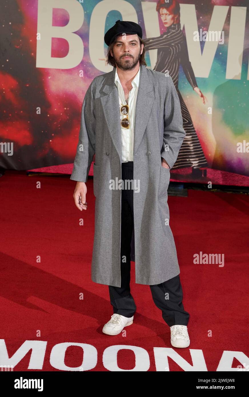 Gaz Coombes arriving for the London premiere of Moonage Daydream at the ...