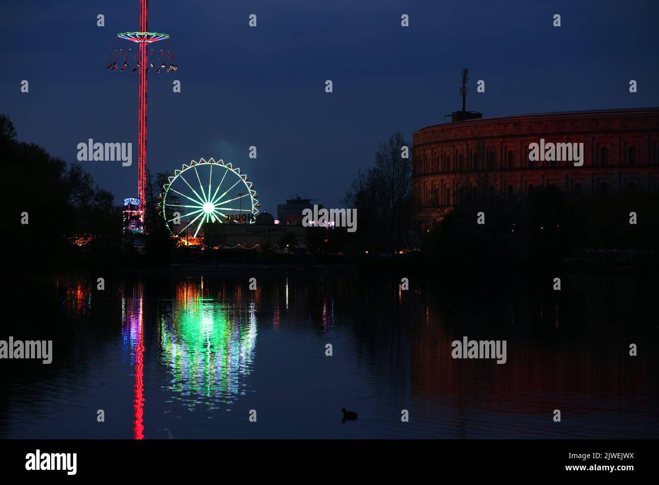 Riesenrad, Nürnberg Volksfest, Nürnberg Riesenrad, Party, Freude, Feier ...