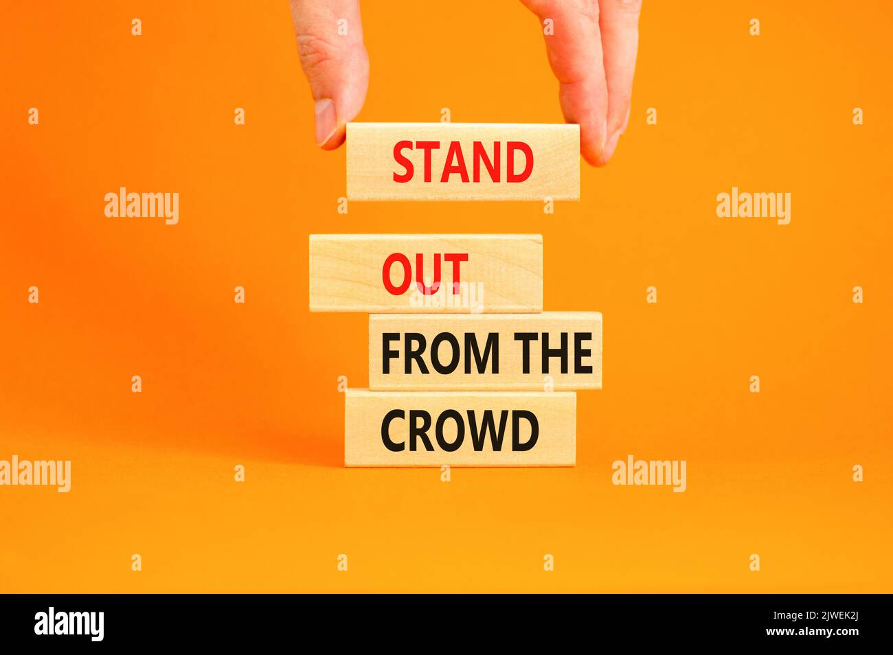 Stand out from the crowd symbol. Concept words Stand out from the crowd ...