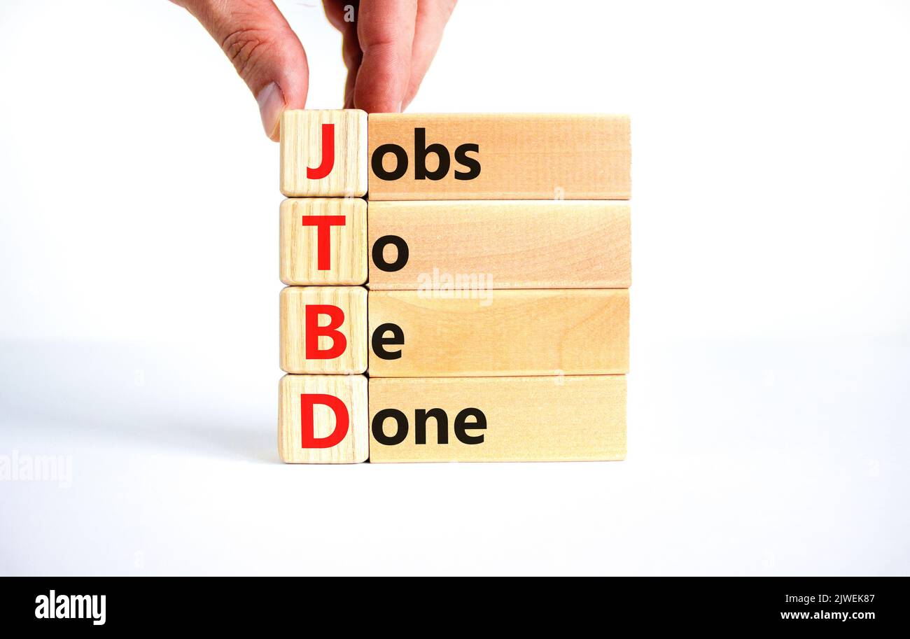 JTBD jobs to be done symbol. Concept words JTBD jobs to be done on ...