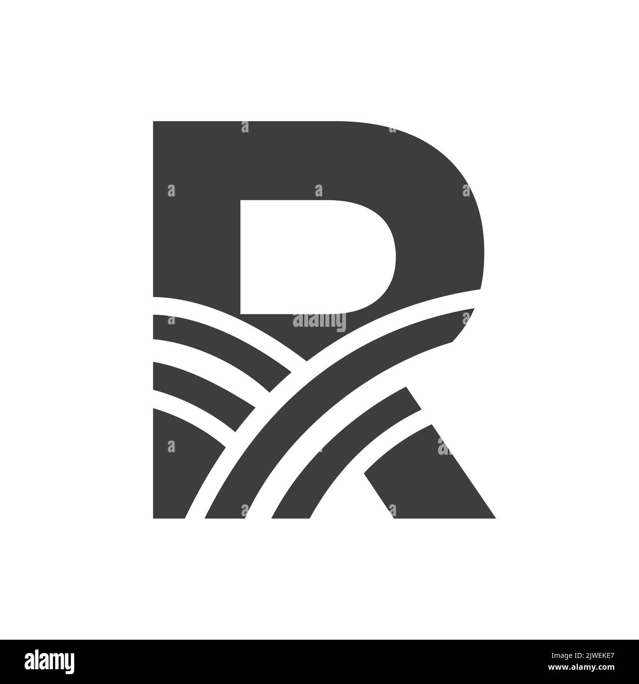 Agriculture Logo On Letter R Concept. Farm Logo Based on Alphabet for ...