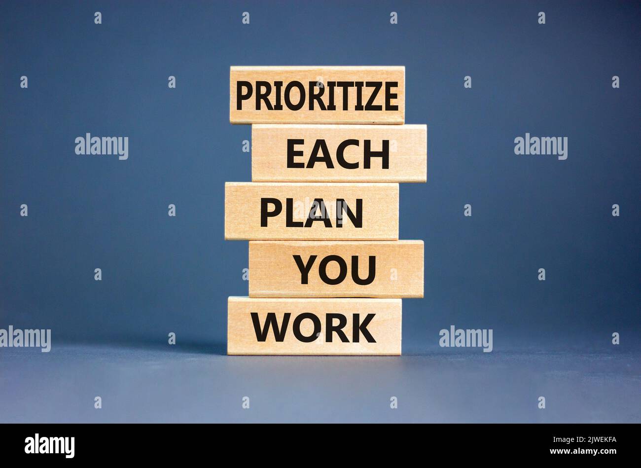 Prioritize each plan you work symbol. Concept words Prioritize each ...