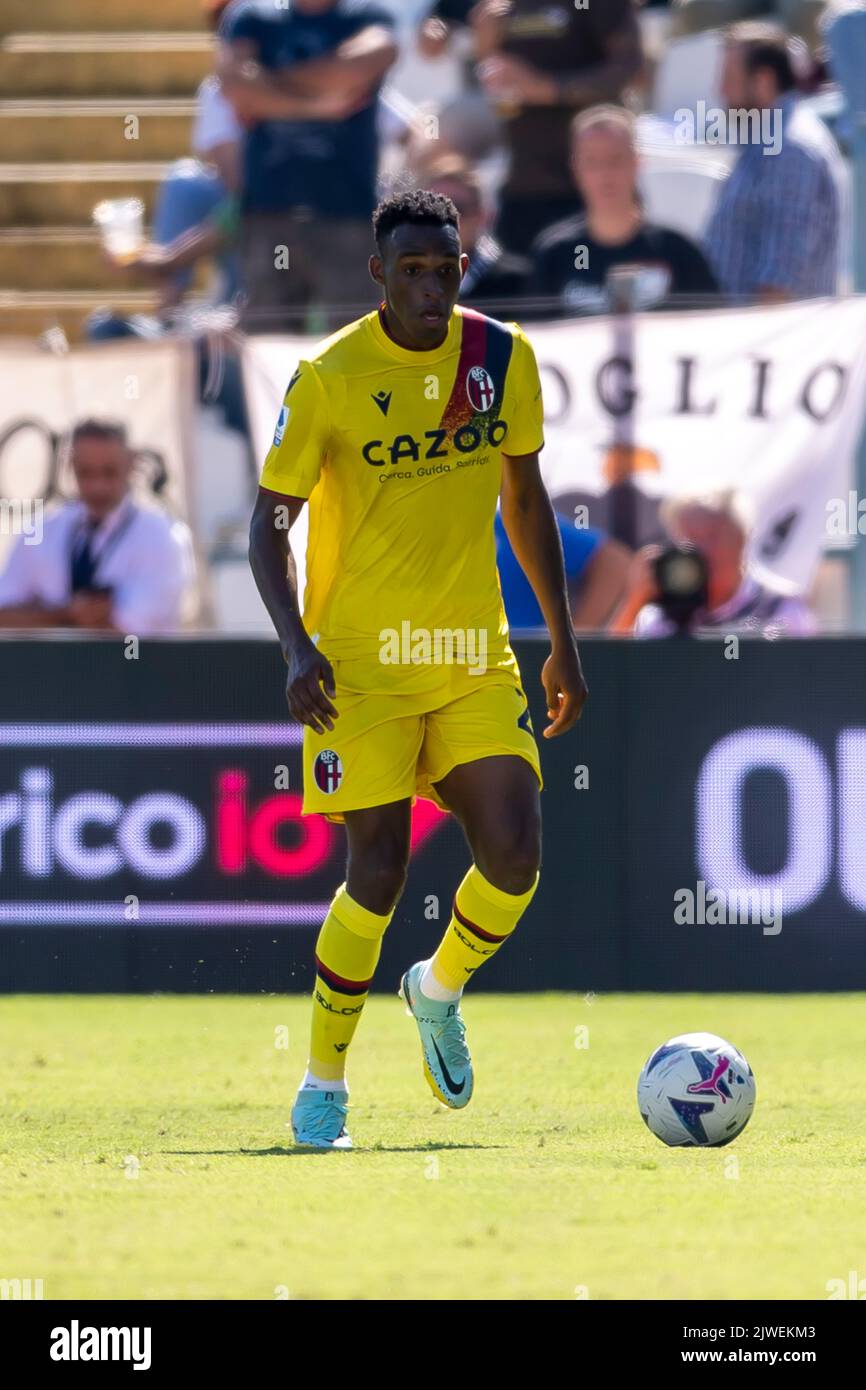 La Spezia, Italy. September 4, 2022, Jhon Lucumi (Bologna) during the ...