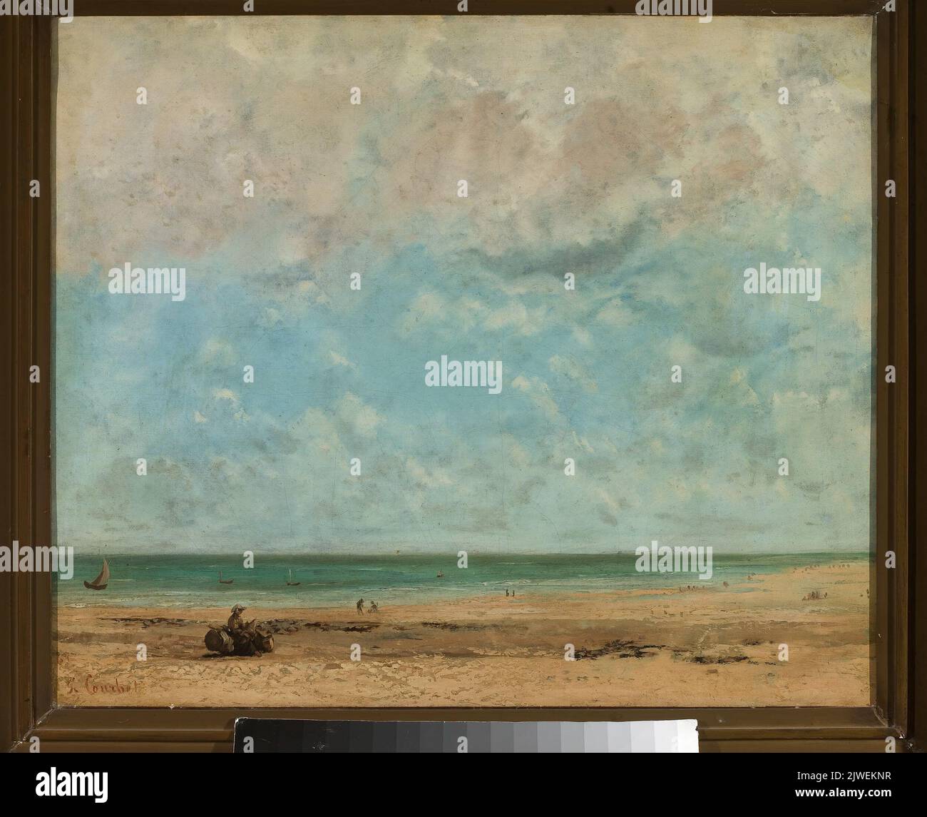 Seaside landscape. Courbet, Gustave (1819-1877), painter Stock Photo ...