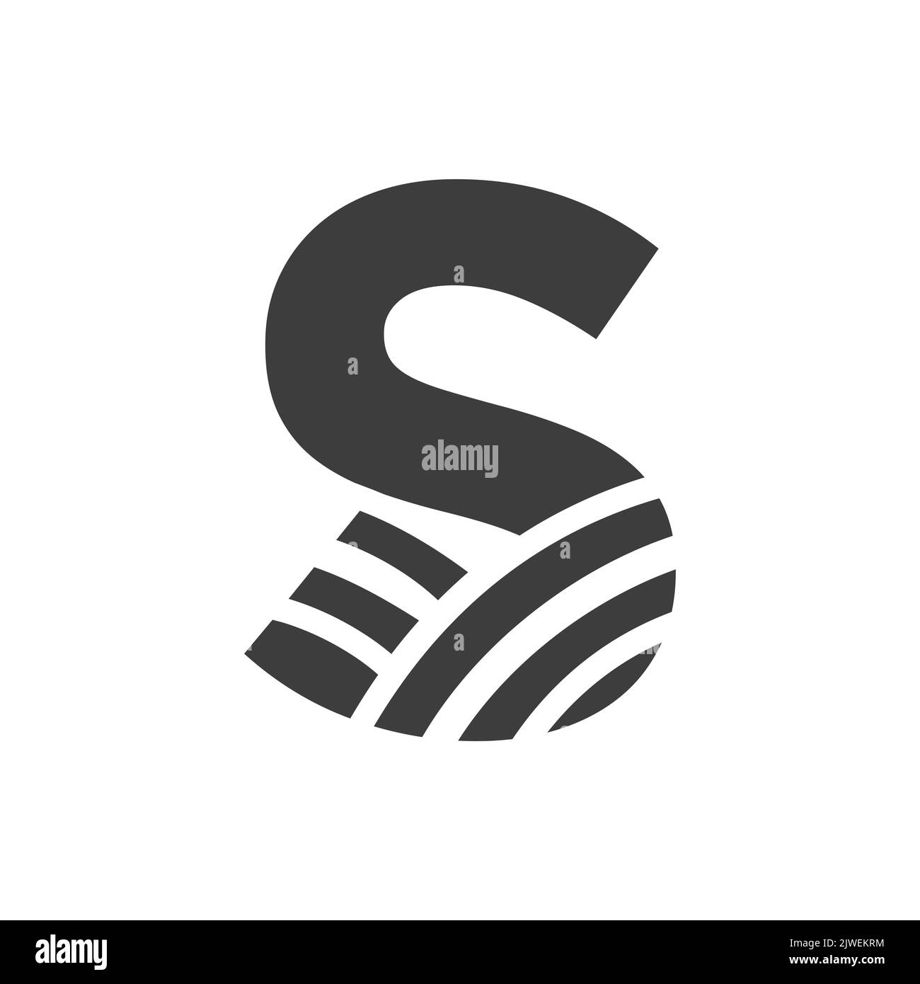 Agriculture Logo On Letter S Concept. Farm Logo Based on Alphabet for ...