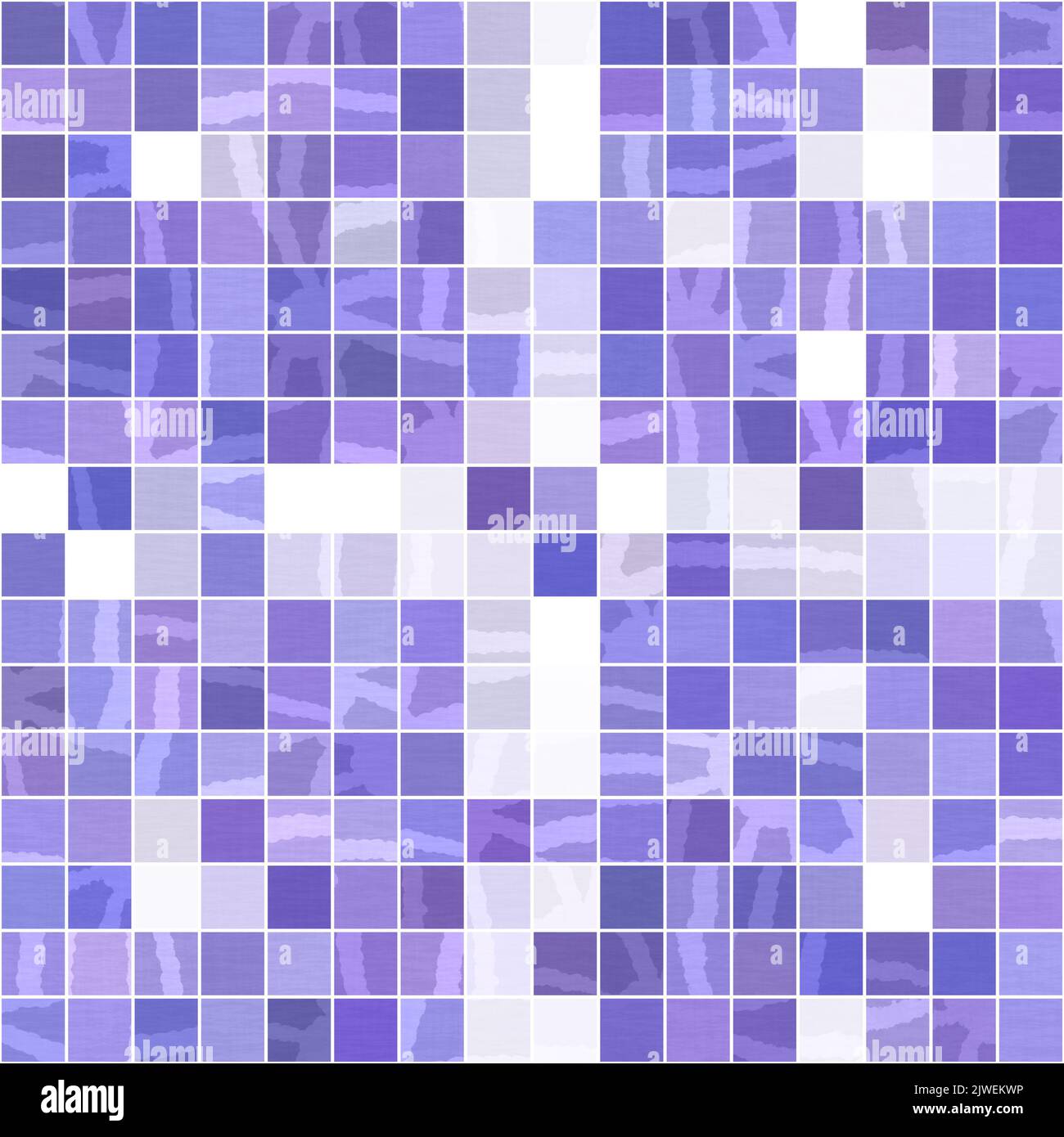 Tiny purple geometric mosaic pixel grid seamless pattern. Modern square ...