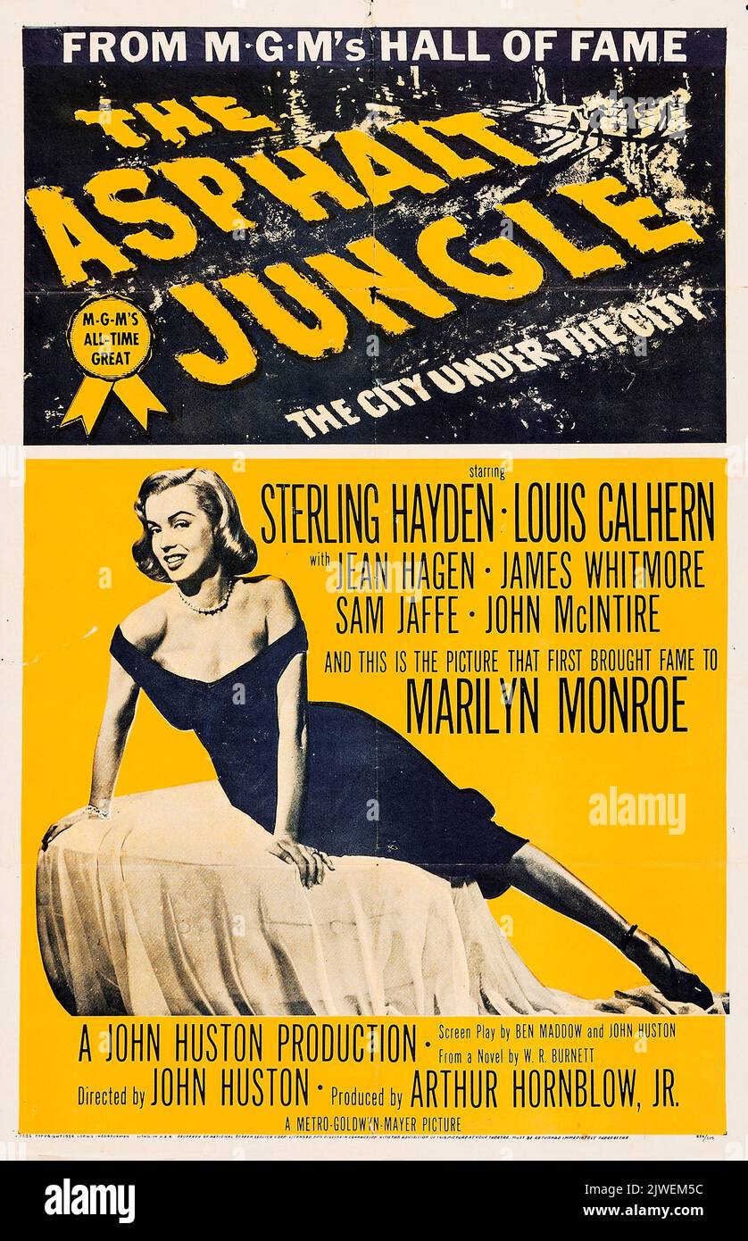 The Asphalt Jungle (MGM, 1950). Movie poster feat Marilyn Monroe Stock Photo - Alamy