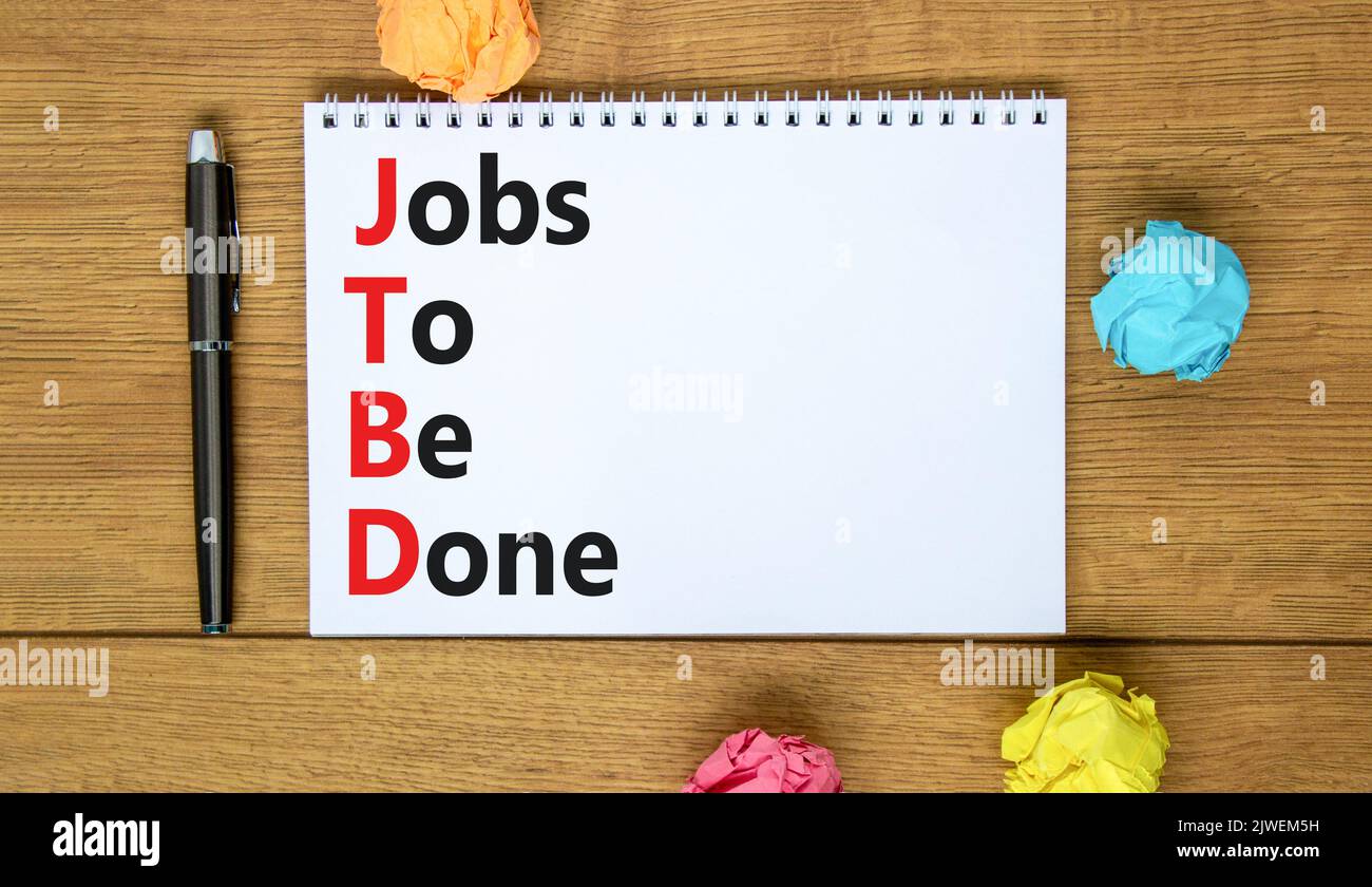 JTBD jobs to be done symbol. Concept words JTBD jobs to be done on ...