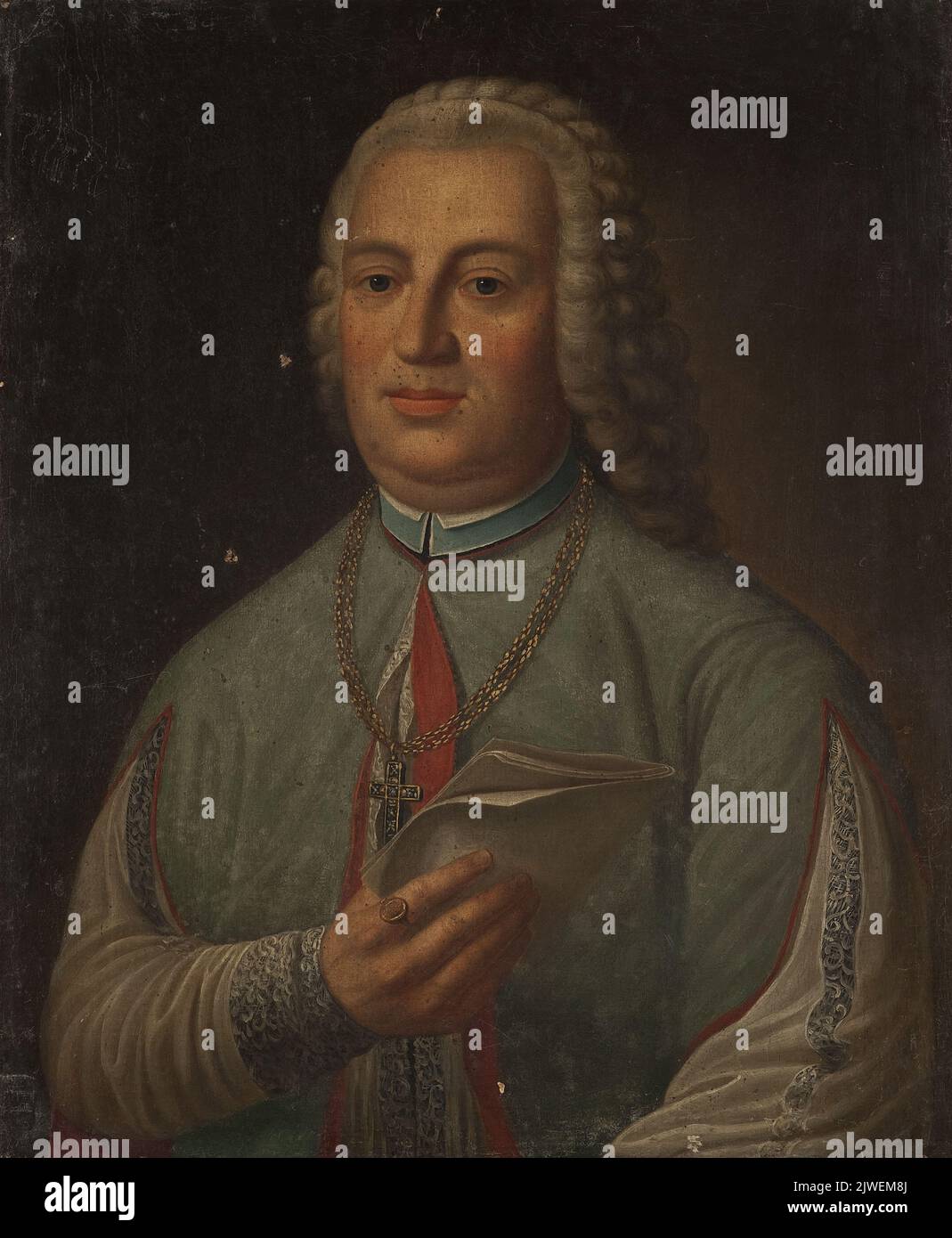 Portrait of Józef Andrzej Załuski. nieznany malarz polski, painter ...