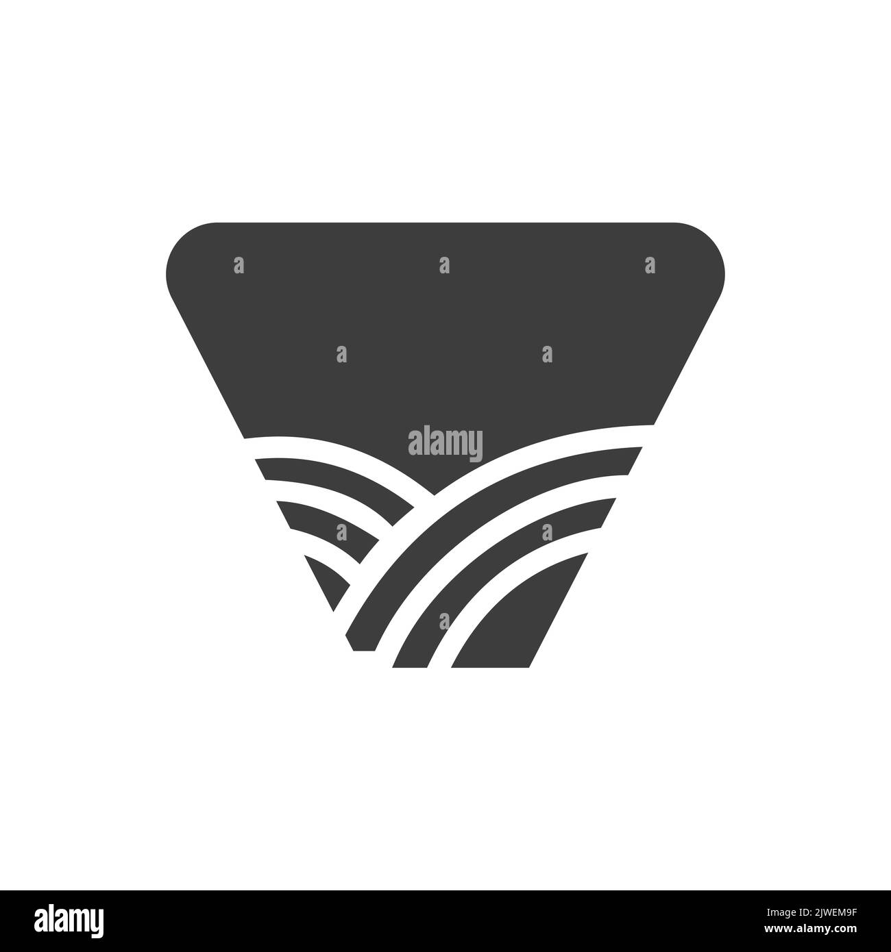 Agriculture Logo On Letter V Concept. Farm Logo Based on Alphabet for ...