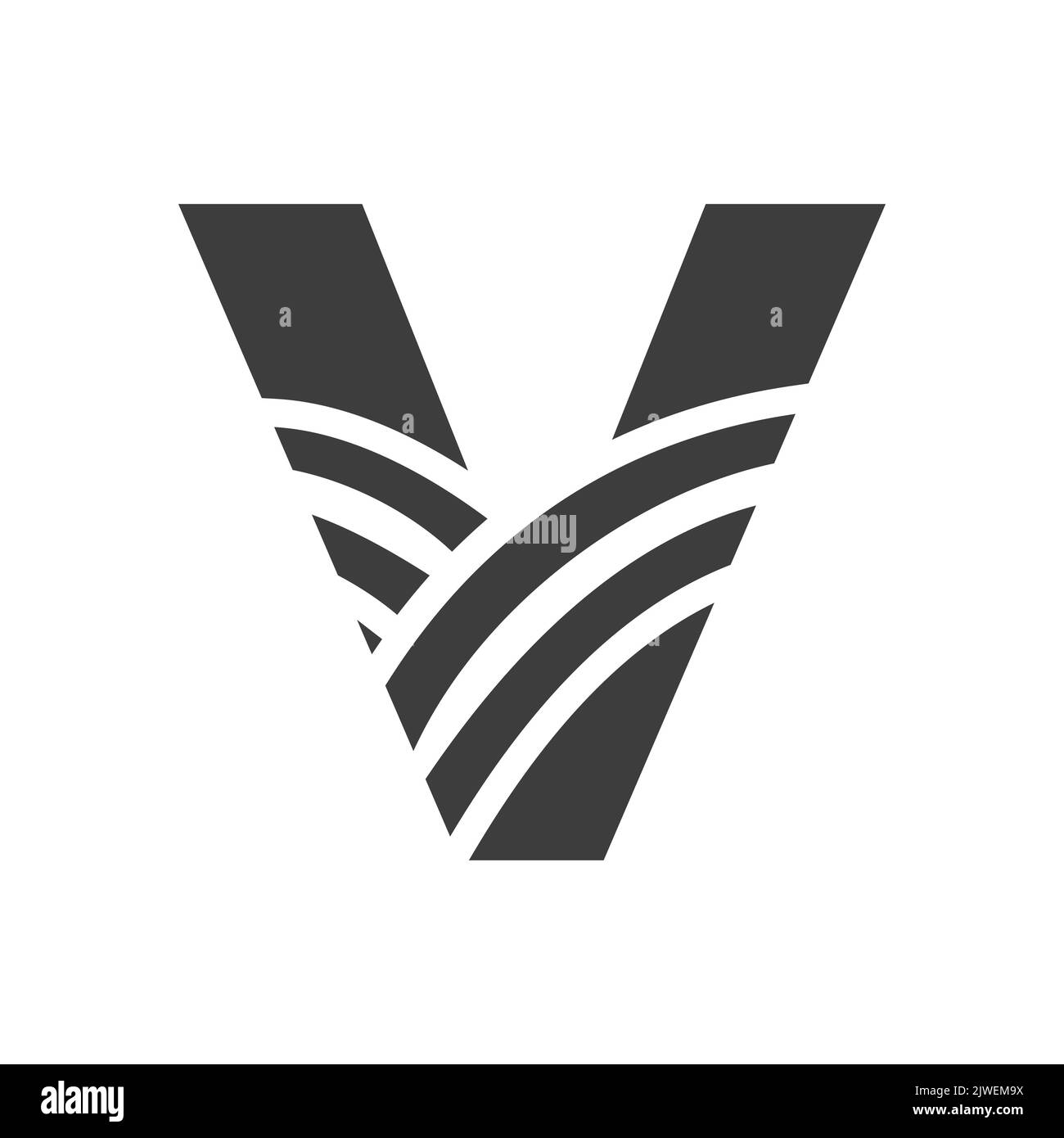 Agriculture Logo On Letter V Concept. Farm Logo Based on Alphabet for ...