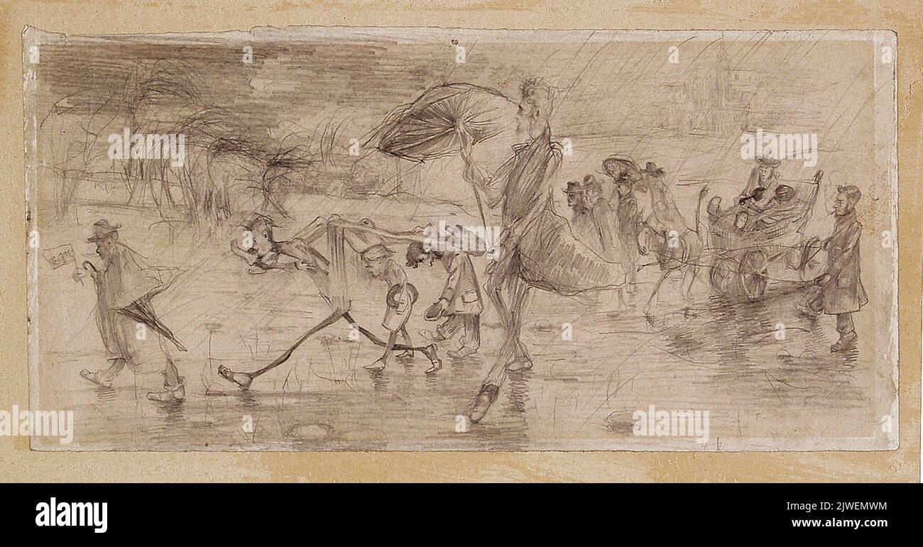 Artist’s funeral. Wojtkiewicz, Witold (1879-1909), painter Stock Photo ...