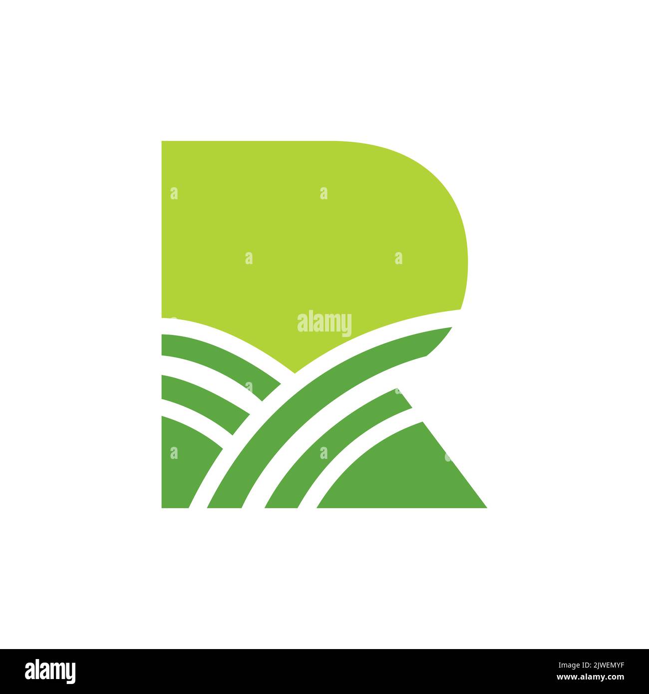 Letter R Agriculture Logo. Agro Farm Logo Based on Alphabet for Bakery ...