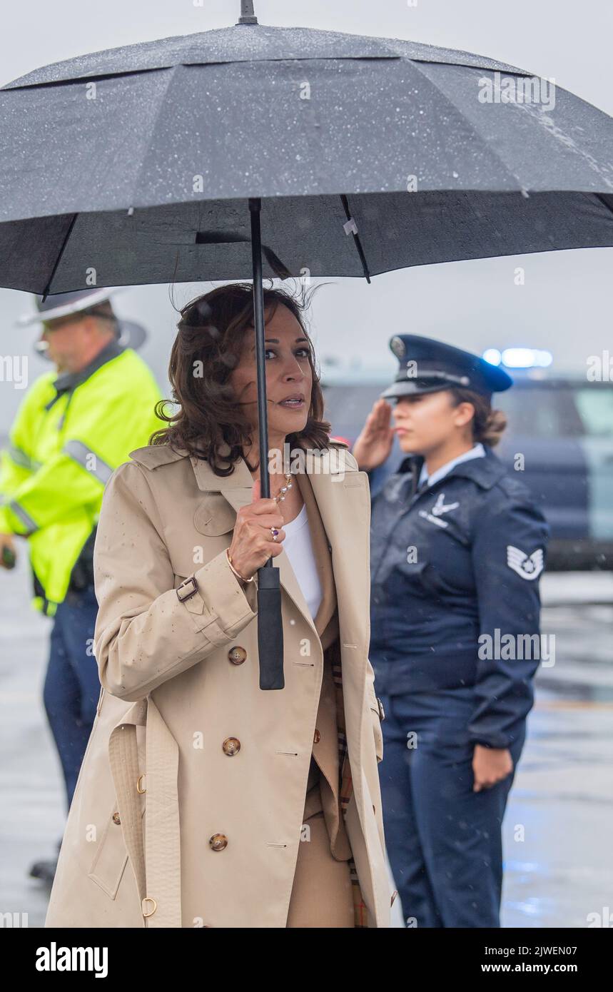 U.S. Vice President Kamala Harris departs from Boston Logan ...