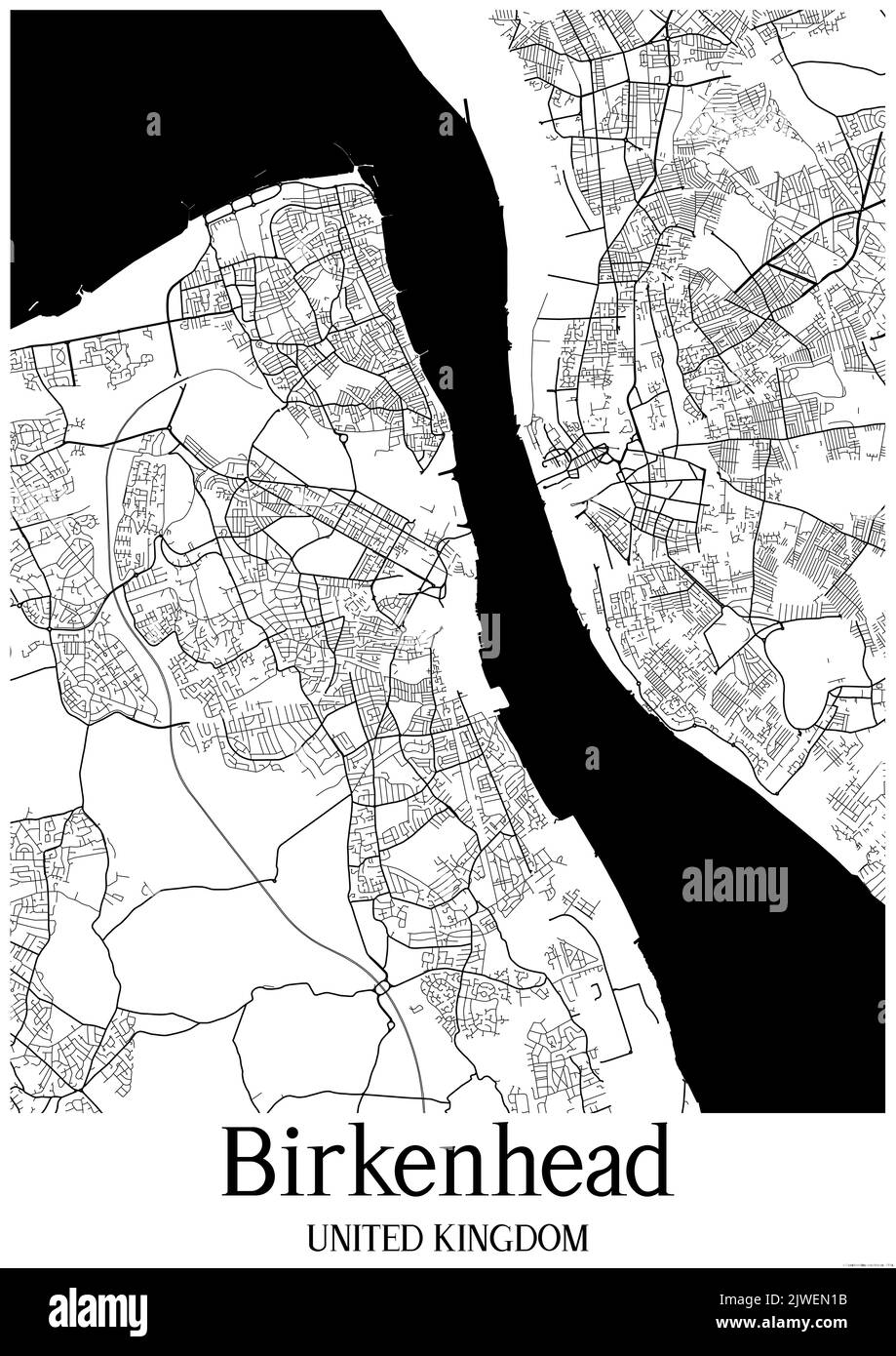 Map of birkenhead Cut Out Stock Images & Pictures - Alamy