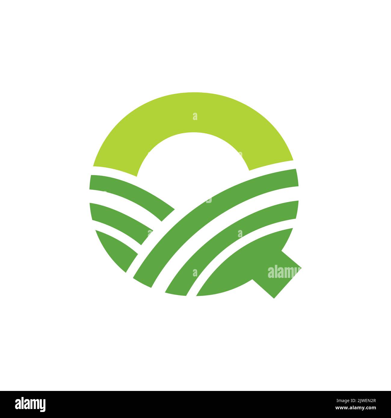 Letter Q Agriculture Logo. Agro Farm Logo Based on Alphabet for Bakery ...