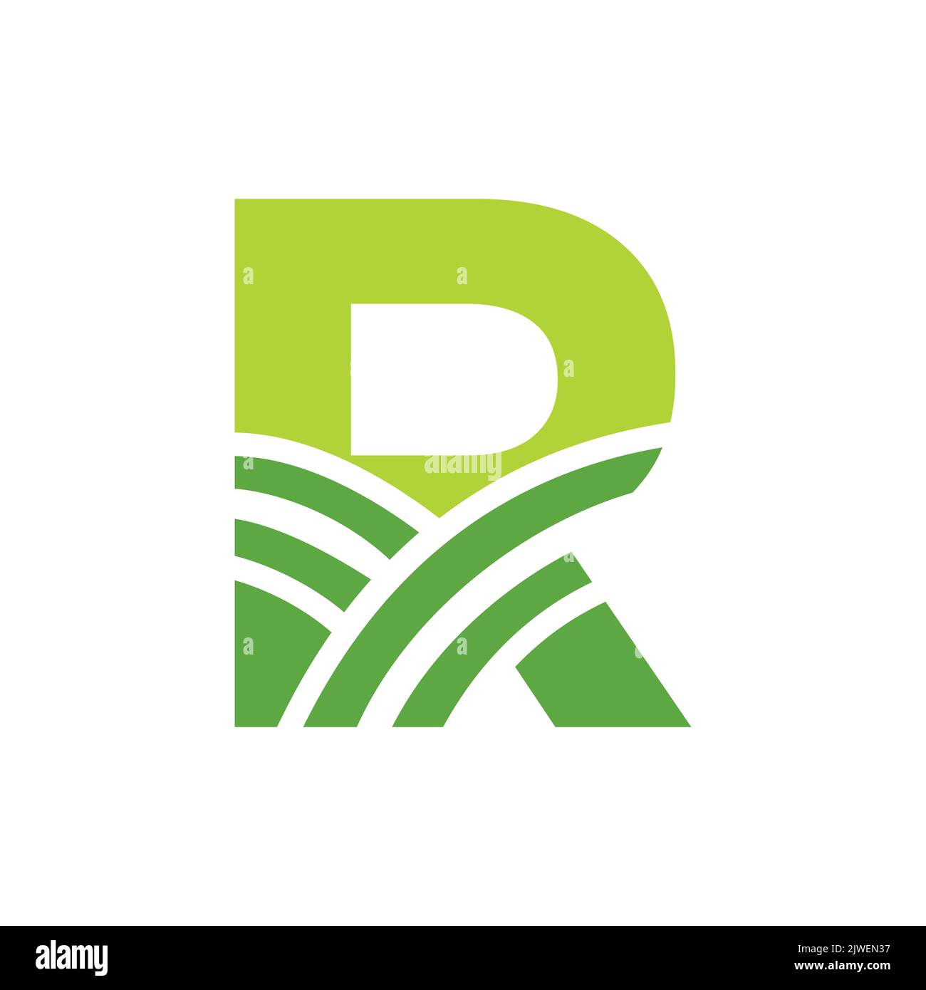 Letter R Agriculture Logo. Agro Farm Logo Based on Alphabet for Bakery ...