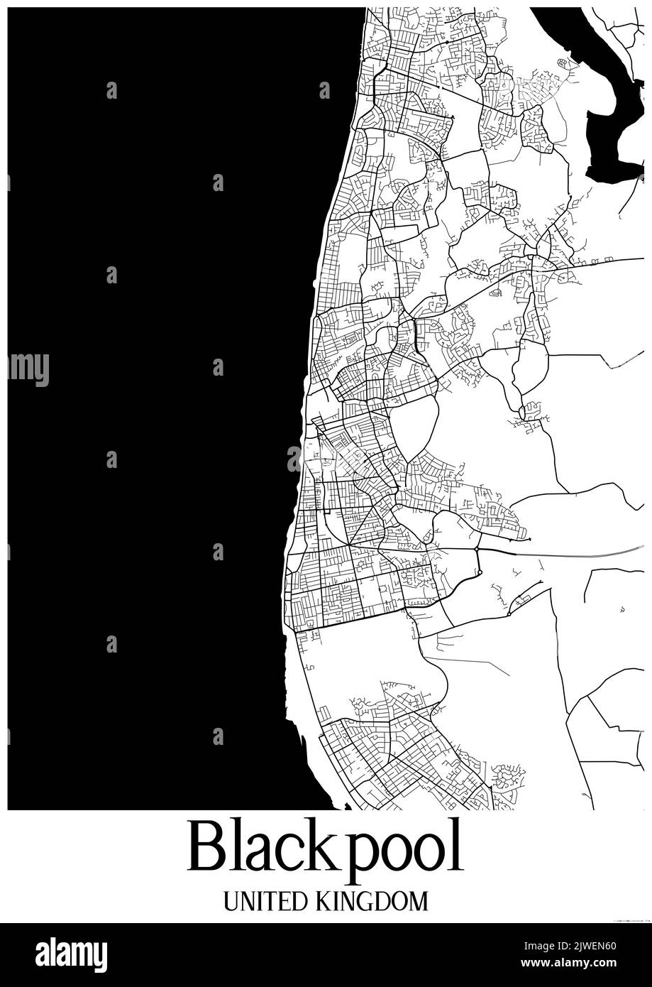 Blackpool map hi-res stock photography and images - Alamy
